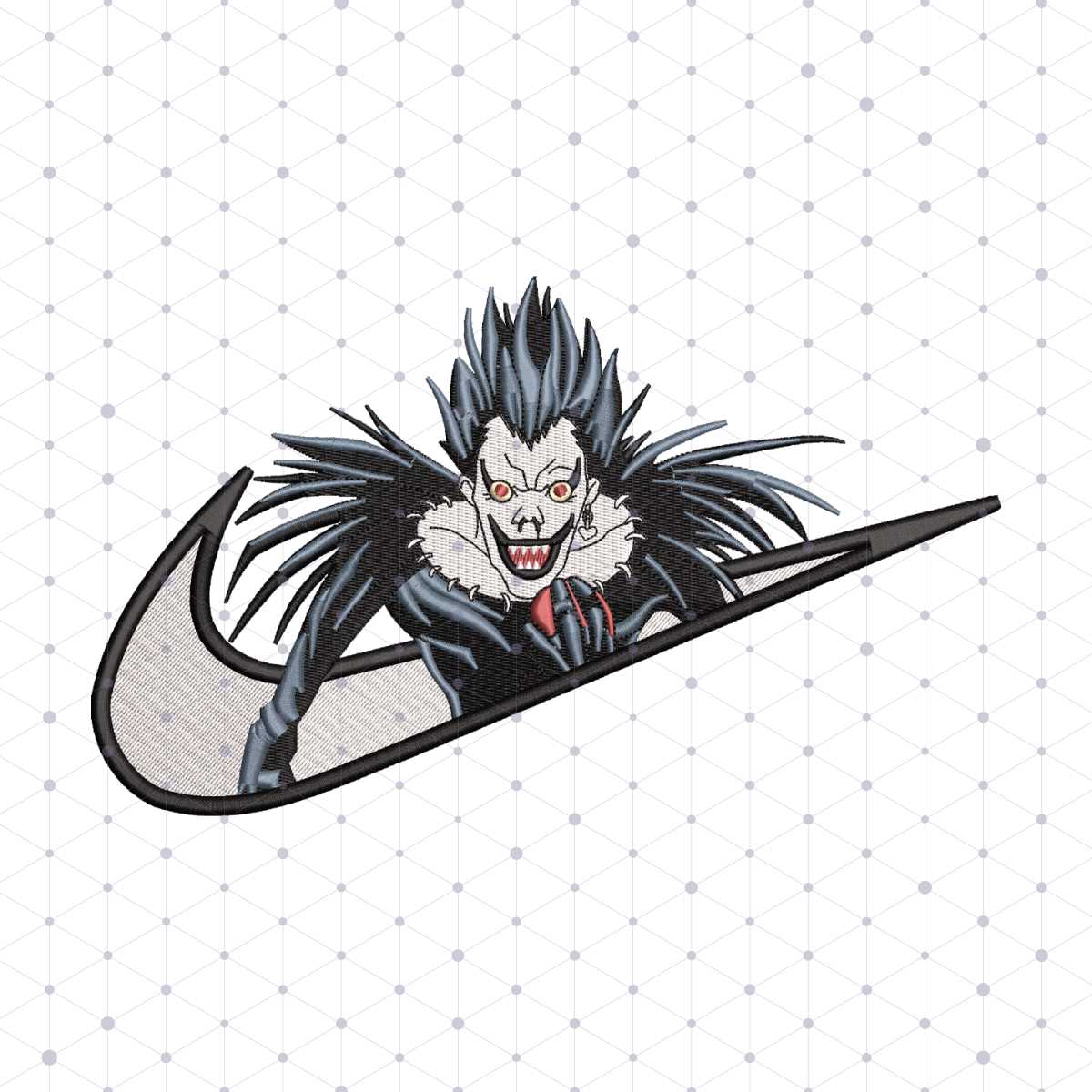 Ryuk X Nike Logo Embroidery Death Note Anime Download | Inspire Uplift