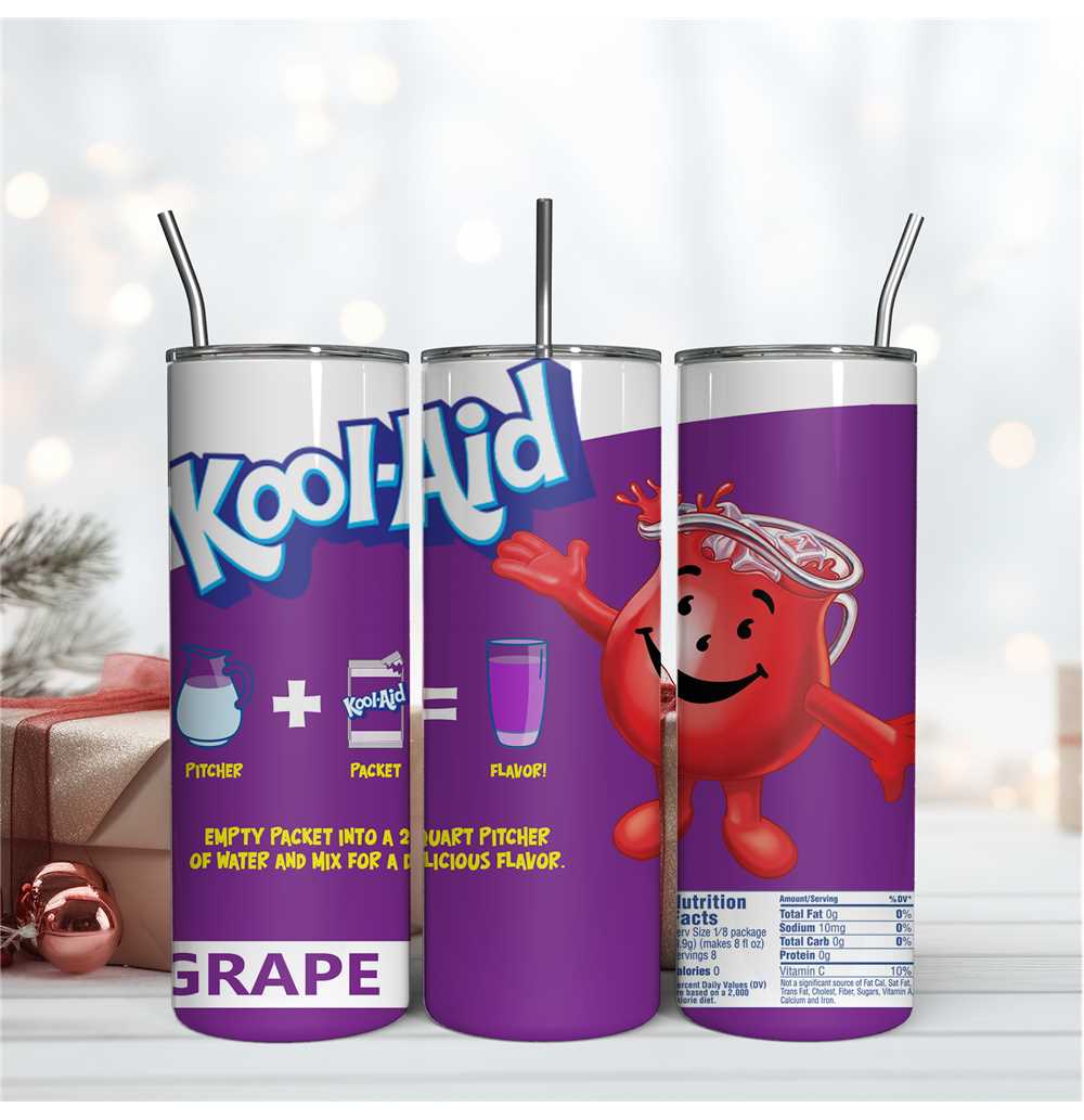 Kool Aid Grape 20Oz Tumbler Wrap Sublimation Design, 20OZ Tu | Inspire ...