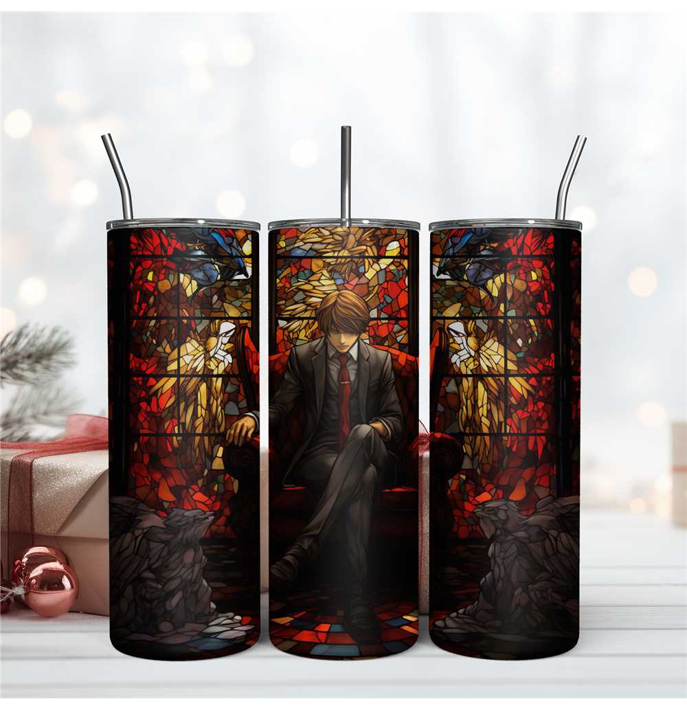 Yagami Raito Wrap Death Note Anime Tumbler Design 20oz Digit - Inspire ...