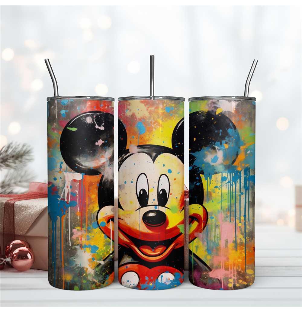 Retro 80s Mickey Mouse Drip Tumbler 20oz Digital File Mickey - Inspire ...
