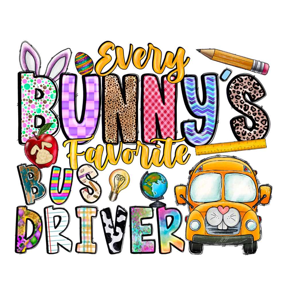 Every Bunnys Favorite Bus Driver Png Bus Png File Digital - Inspire Uplift