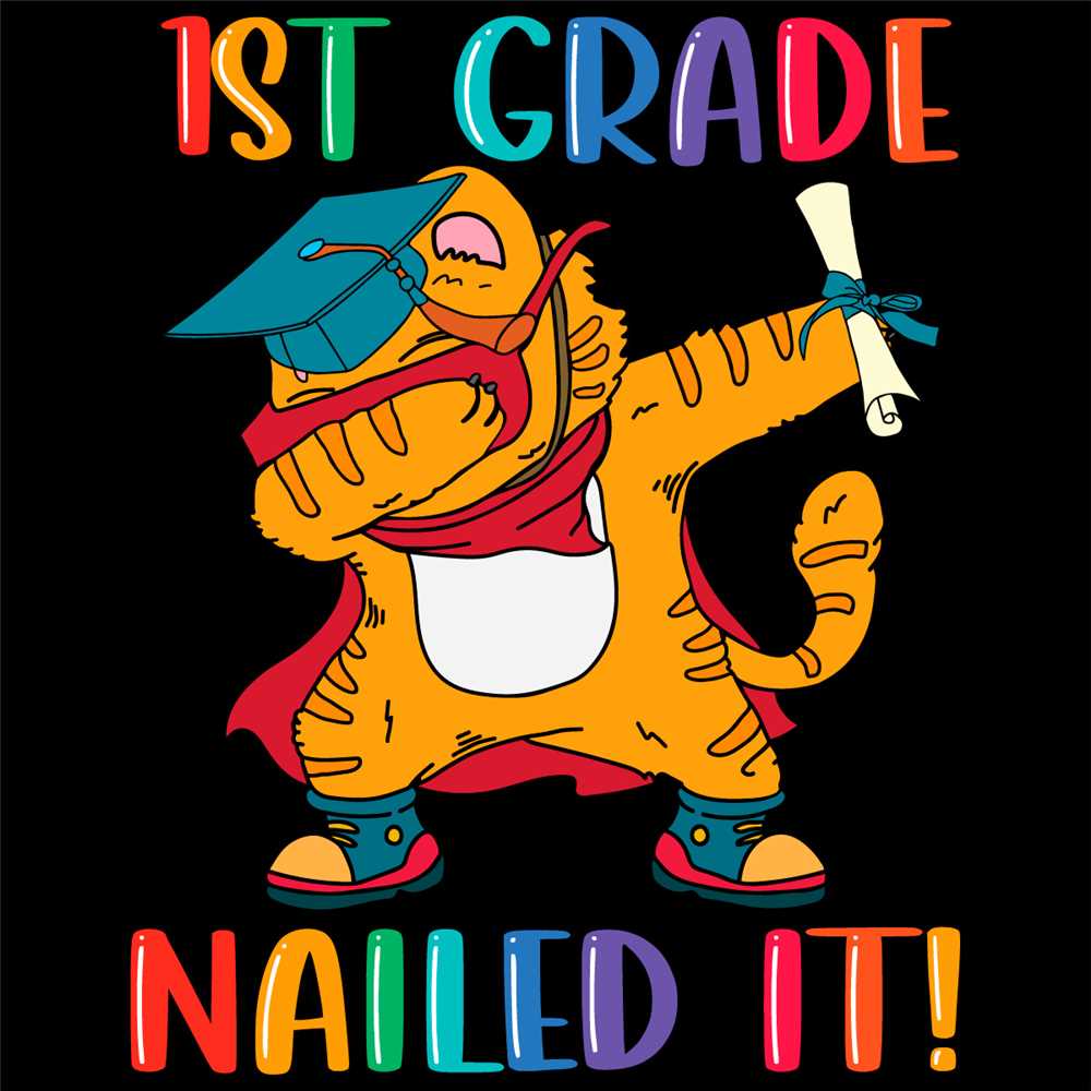 Funny Cute Graduated Student 1st Grade Nailed It Svg, Trendi | Inspire ...