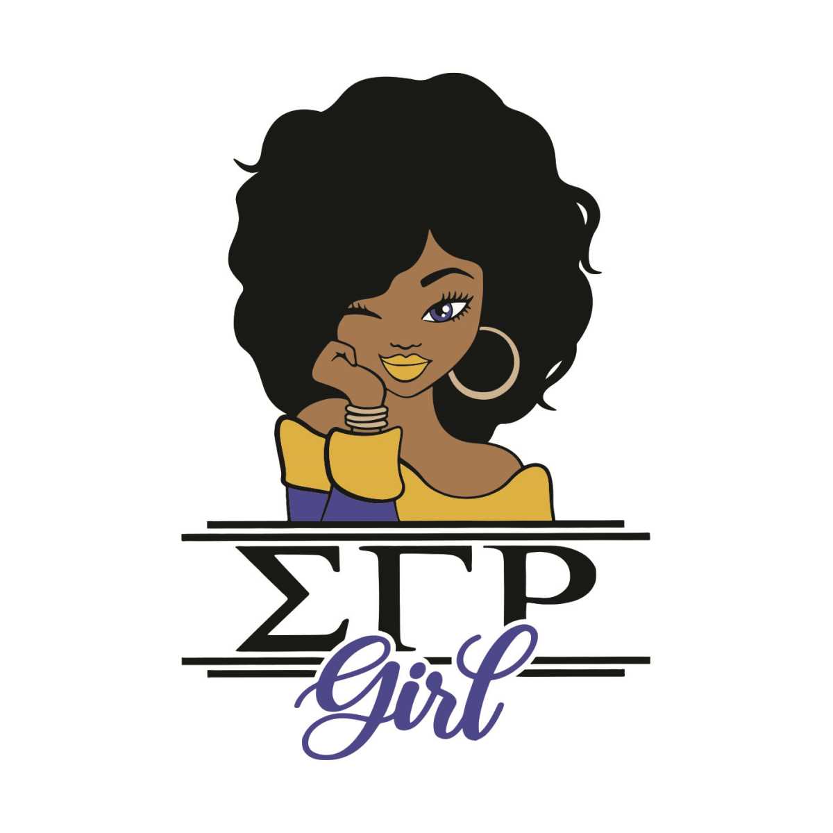 Sigma Gamma Rho Girl Png, Trending Png, Afro Girl Png, Afric - Inspire ...