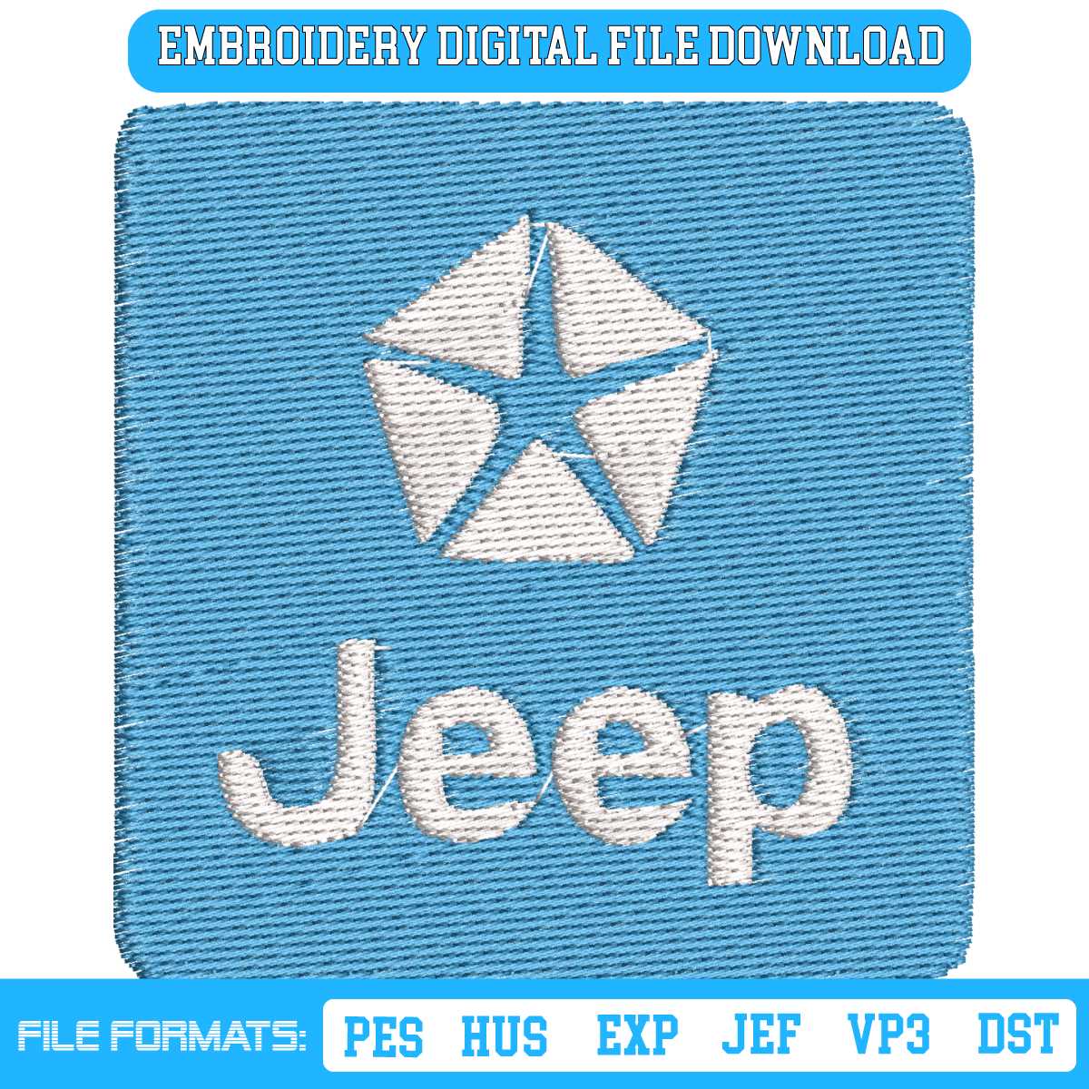 Jeep Logo Embroidery Design Sport Car Brand Embroidery | Inspire Uplift