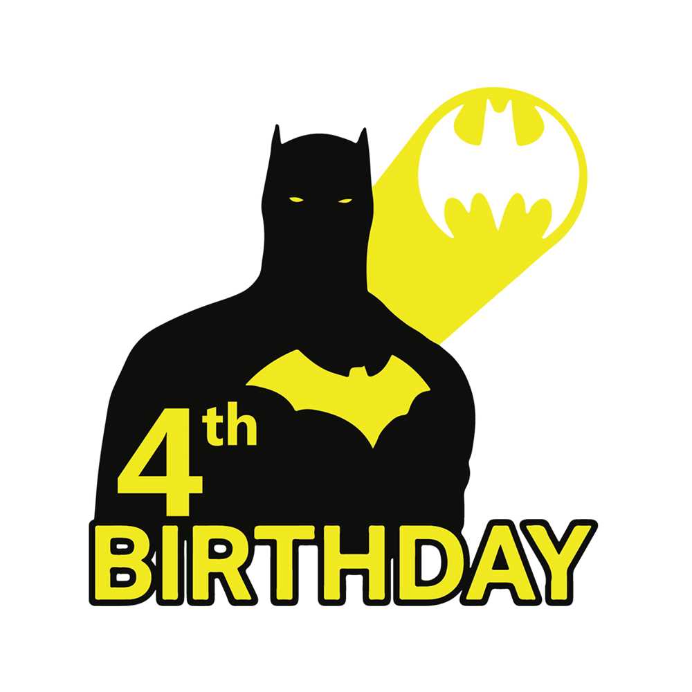 Batman 4th Birthday Svg, Birthday Svg, Batman Birthday Svg, | Inspire ...