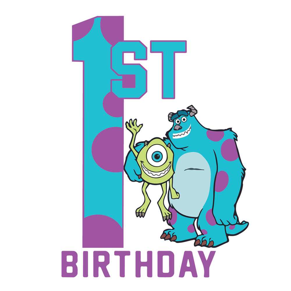 Pixar Monsters Mike & Sully 1st Birthday Svg, Birthday Svg, | Inspire ...