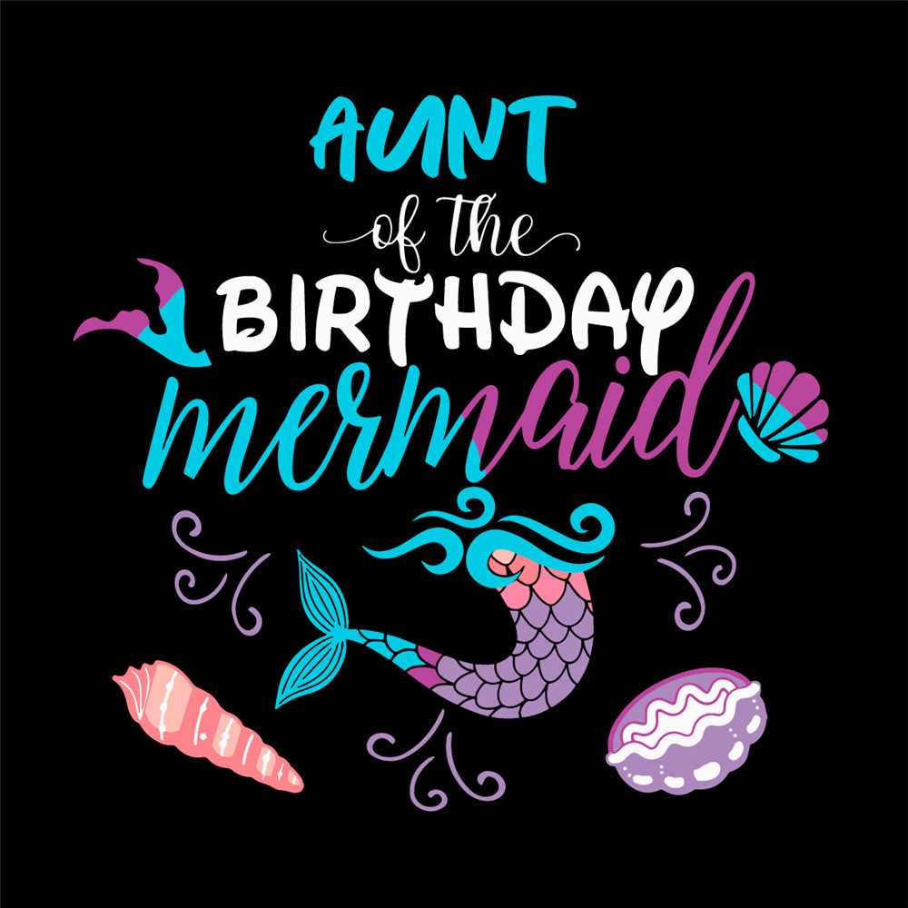 Aunt Of The Birthday Mermaid Svg, Birthday Svg, Aunt Svg, Bi - Inspire ...