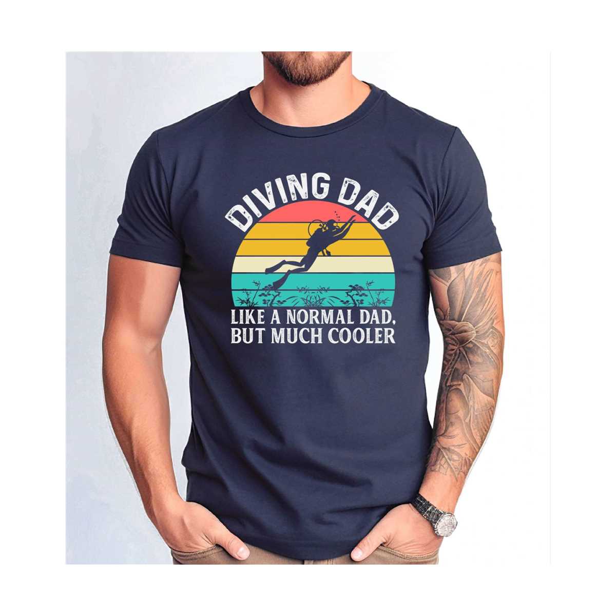 Diving Dad Like a Normal Dad But Much Cooler Tshirt, Cute Di | Inspire ...