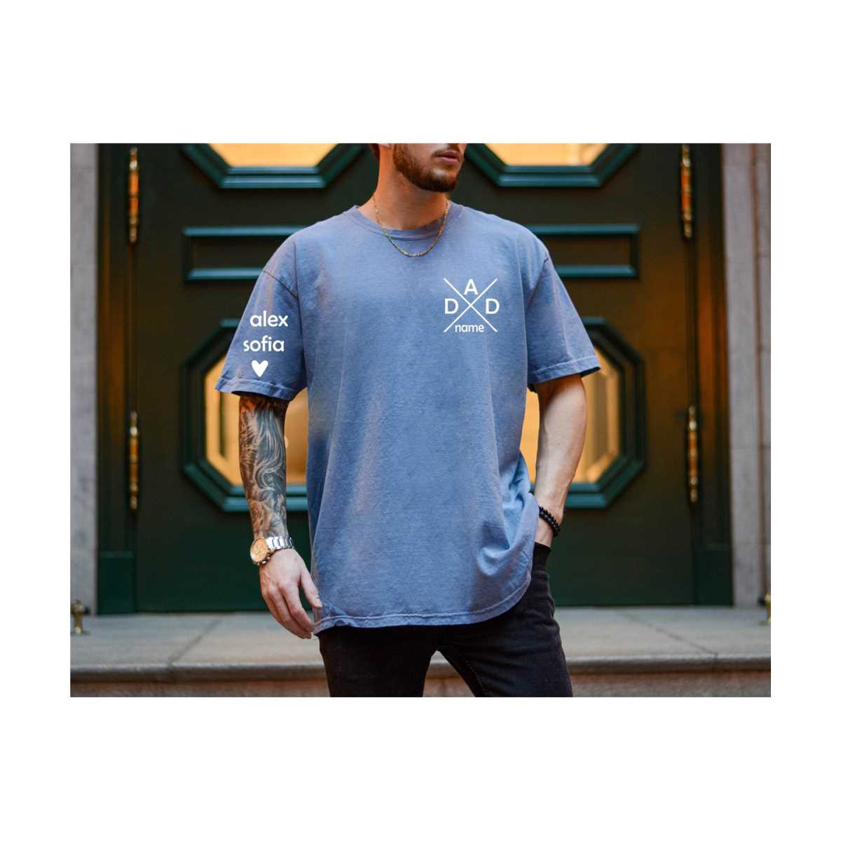 Personalized Dad Shirt, Custom Dad name With Children Names | Inspire ...