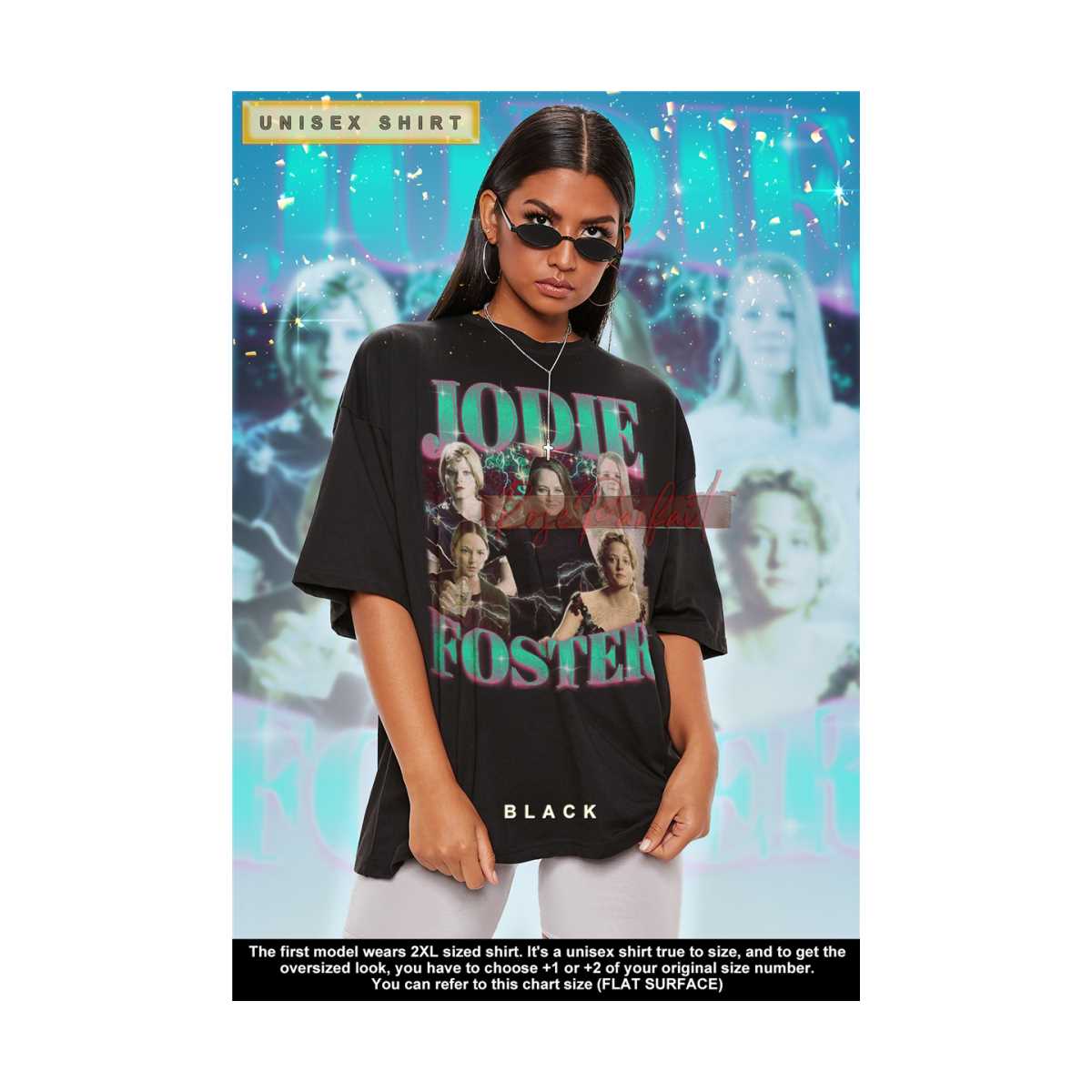 JODIE FOSTER 90's Shirt Jodie Foster Retro Shirt, Jodie Fost | Inspire ...