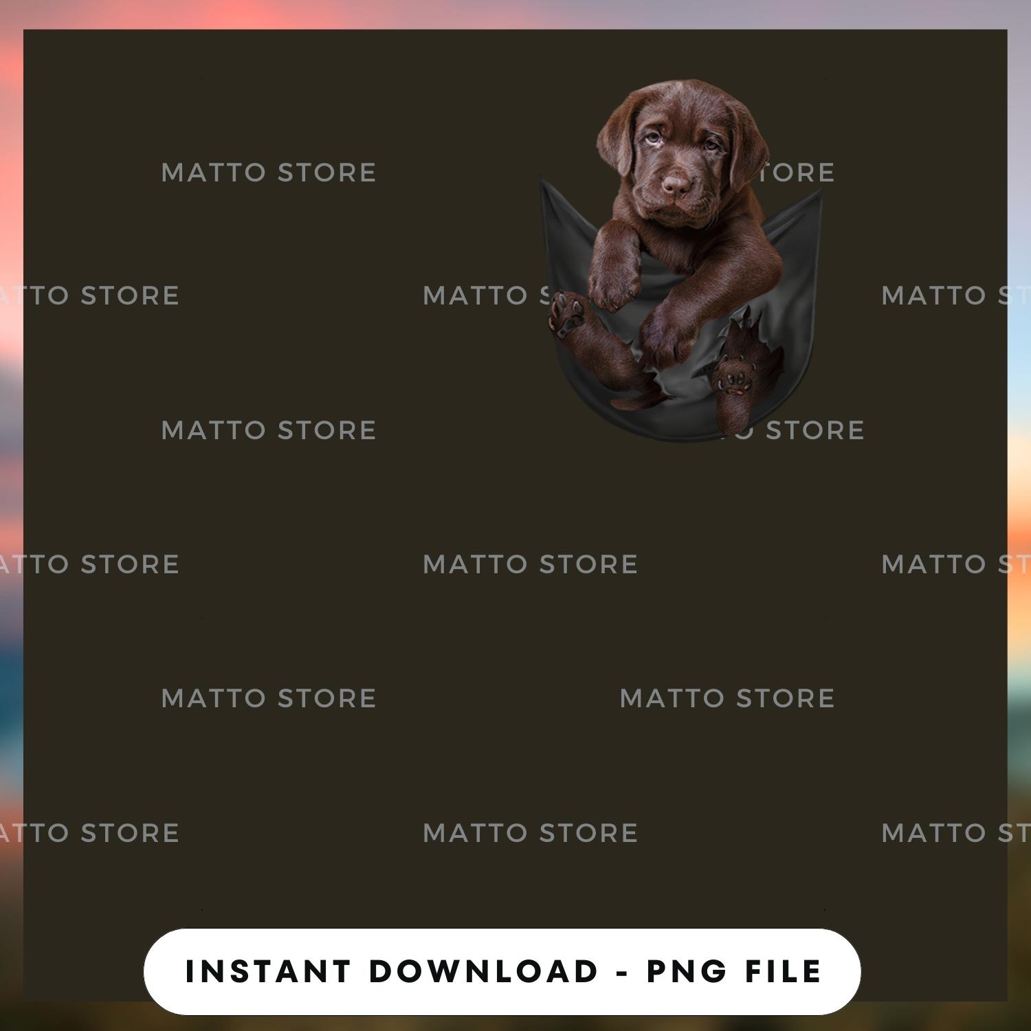 Digital PNG File - Chocolate Labrador Retriever pocket - Mat | Inspire ...