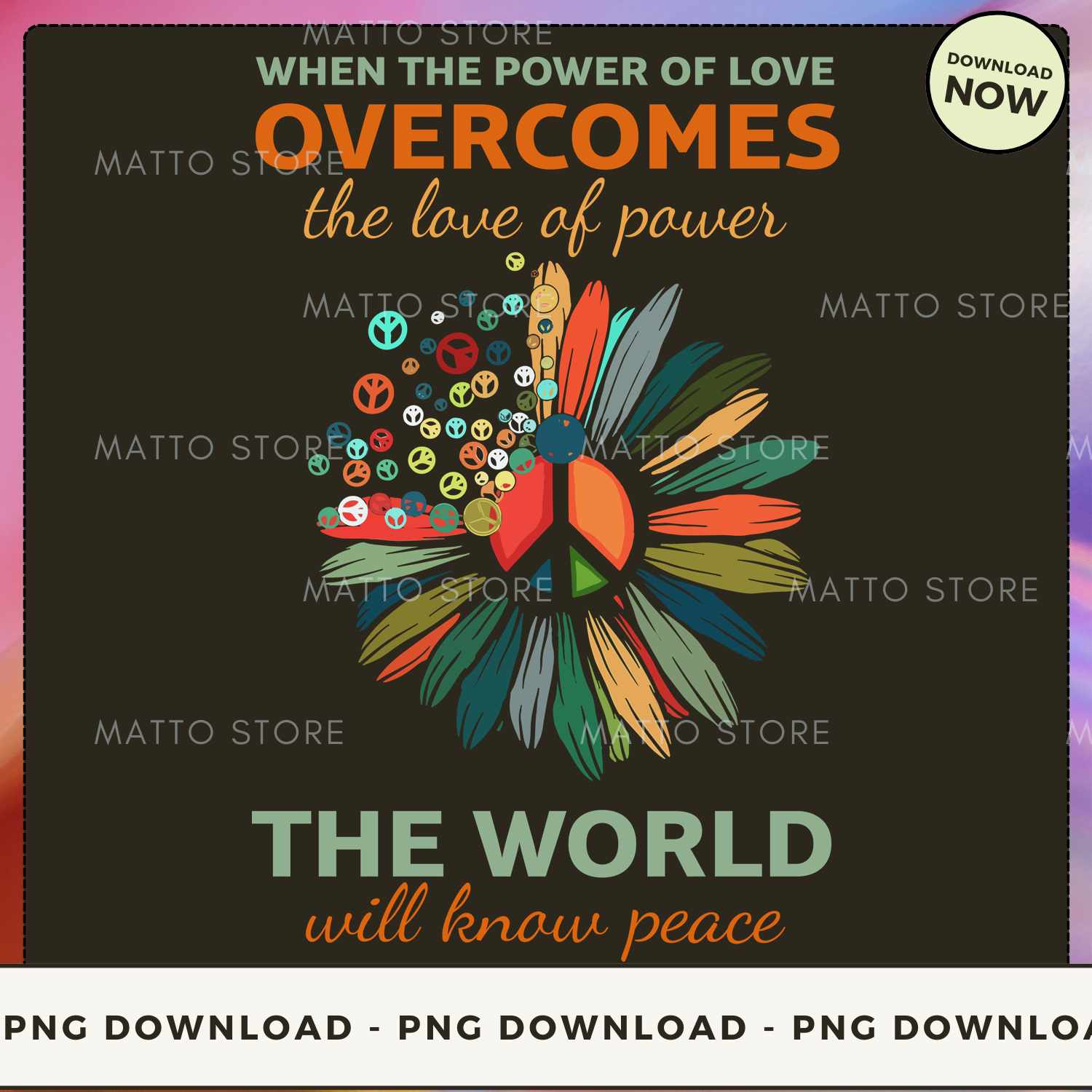 Digital PNG File When The Power Of Love Overcomes The Love O | Inspire ...