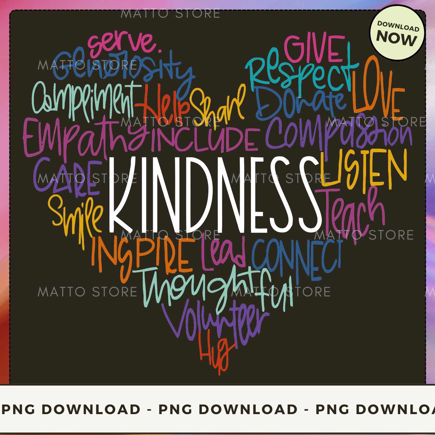 Kindness Heart PNG Download, Instant Download Matto Store 95 | Inspire ...