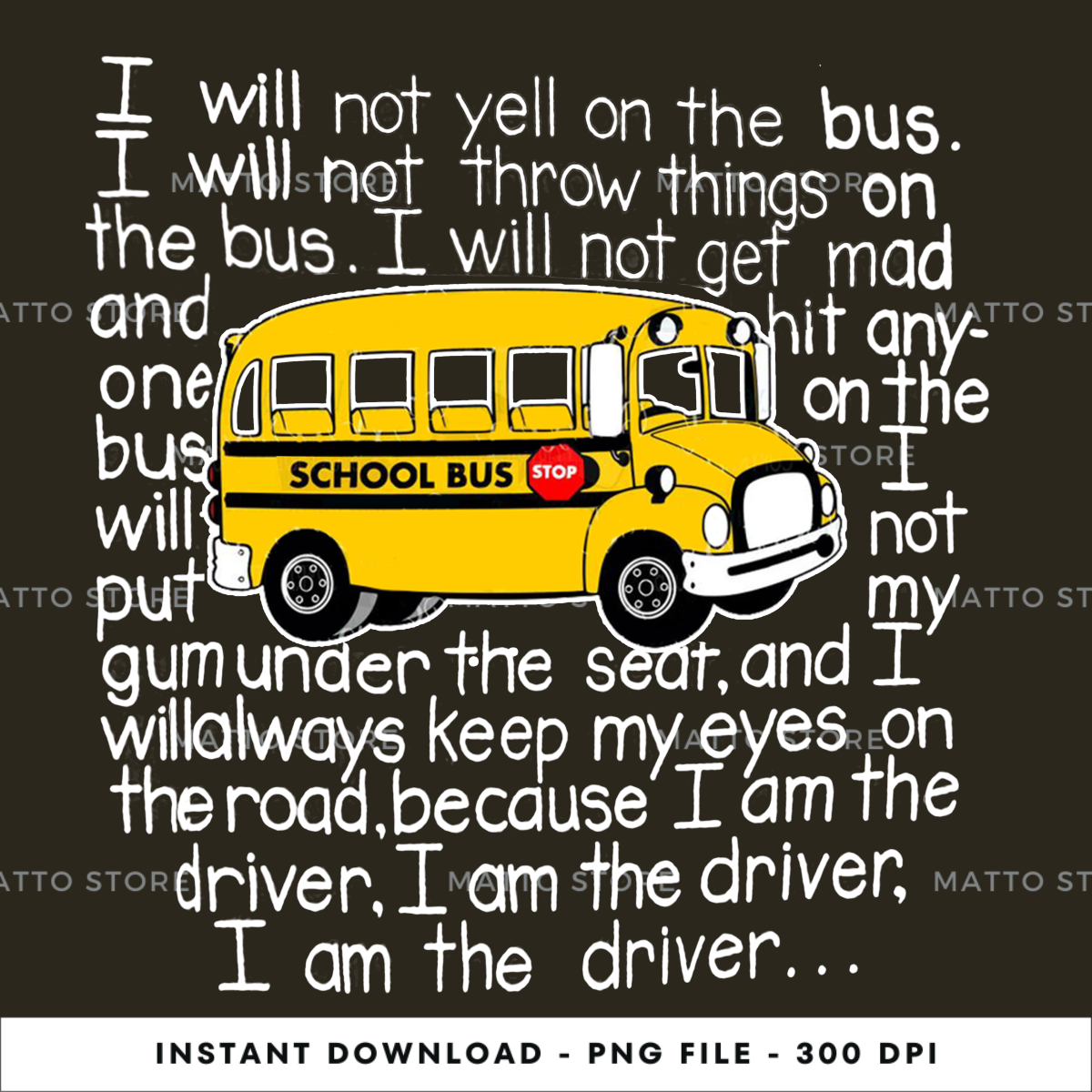 School Bus Drivers shirt Digital PNG File, Instant Download, | Inspire ...