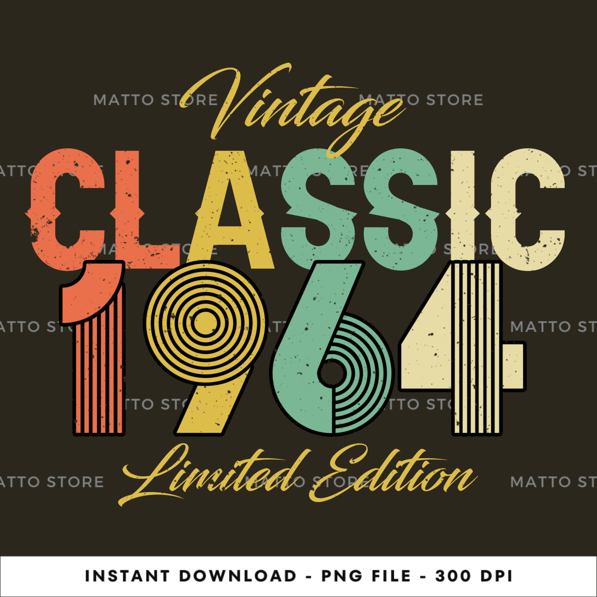 vintage-6002-1964 1964 Digital PNG File, PNG Download | Inspire Uplift