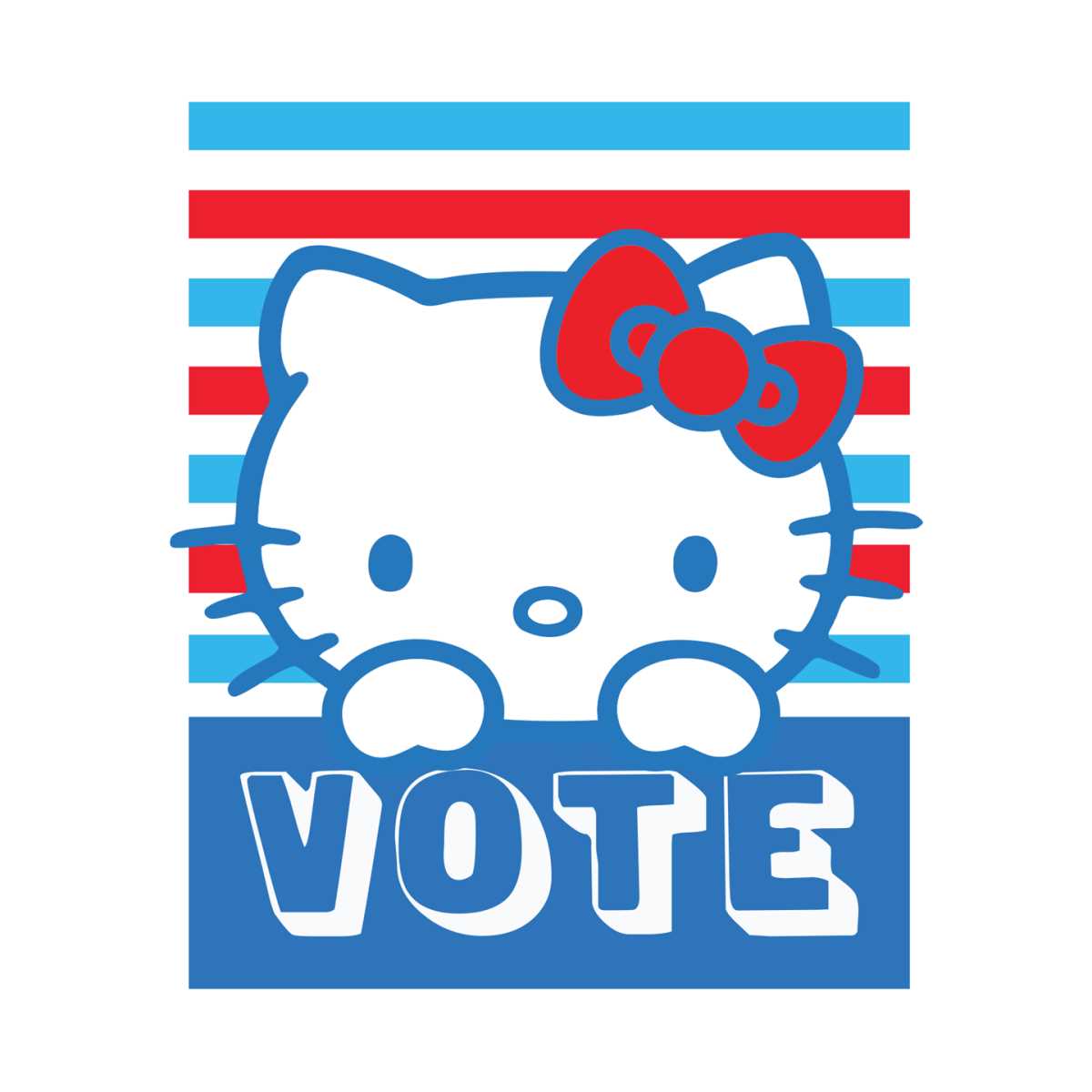 Hello Kitty Vote Stripes Svg, Trending Svg, Hello Kitty Svg, | Inspire ...