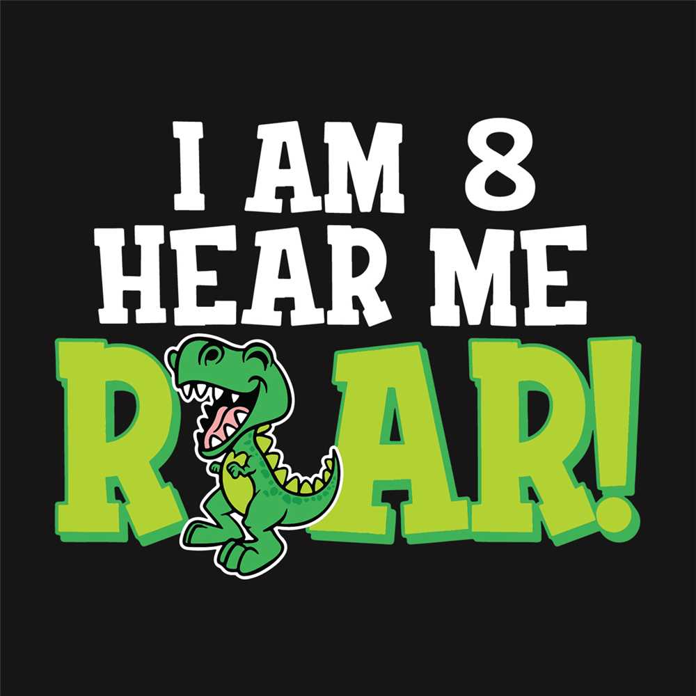 I Am 8 Hear Me Roar Kids Dinosaur Birthday Svg, Birthday Svg | Inspire ...