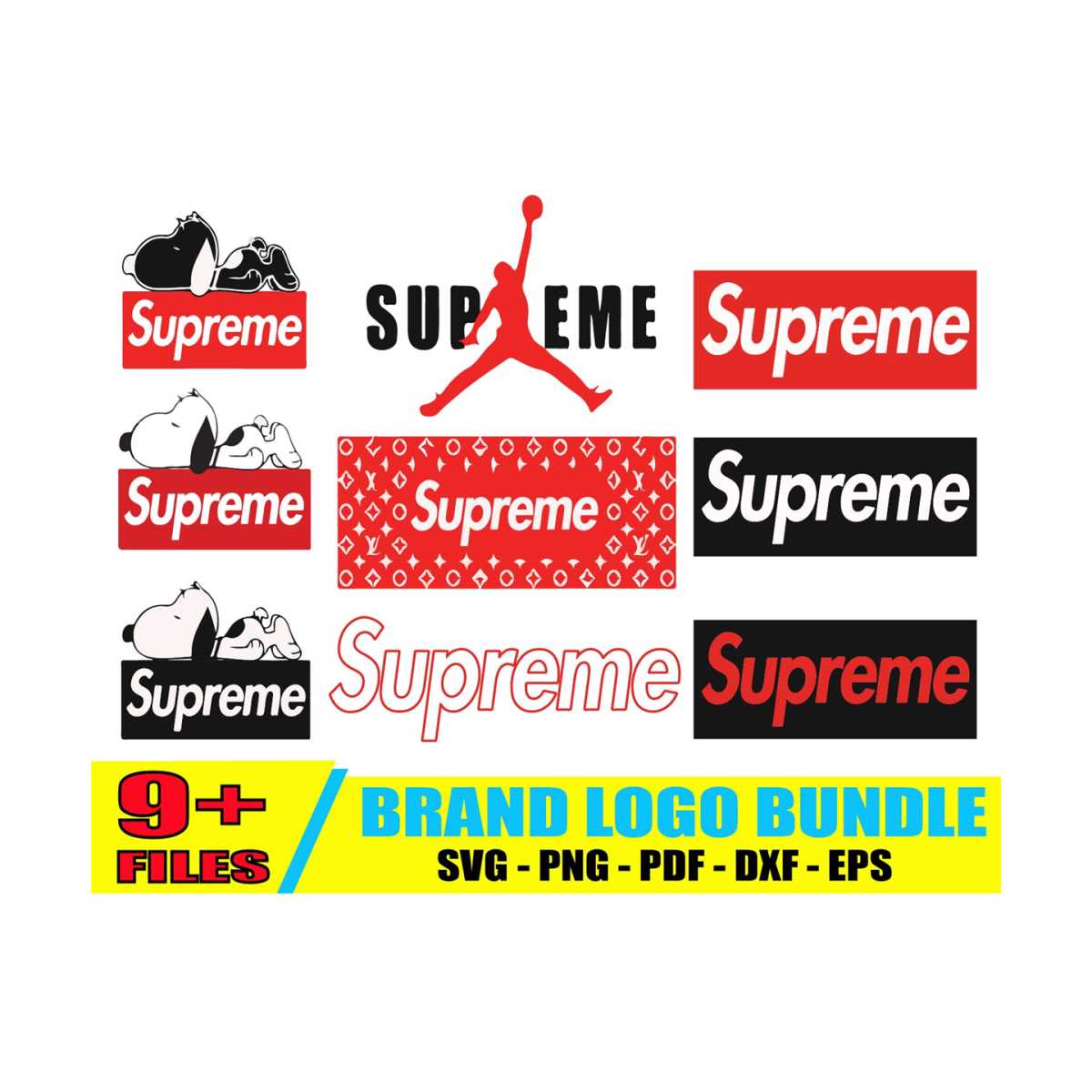 Supreme Logo Bundle Svg, Supreme Logo Svg | Inspire Uplift
