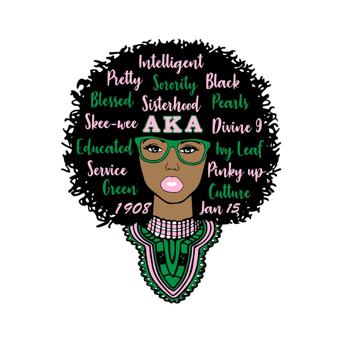 Alpha kappa alpha girl, Sorority Svg, Aka Girl gang svg, aka | Inspire ...