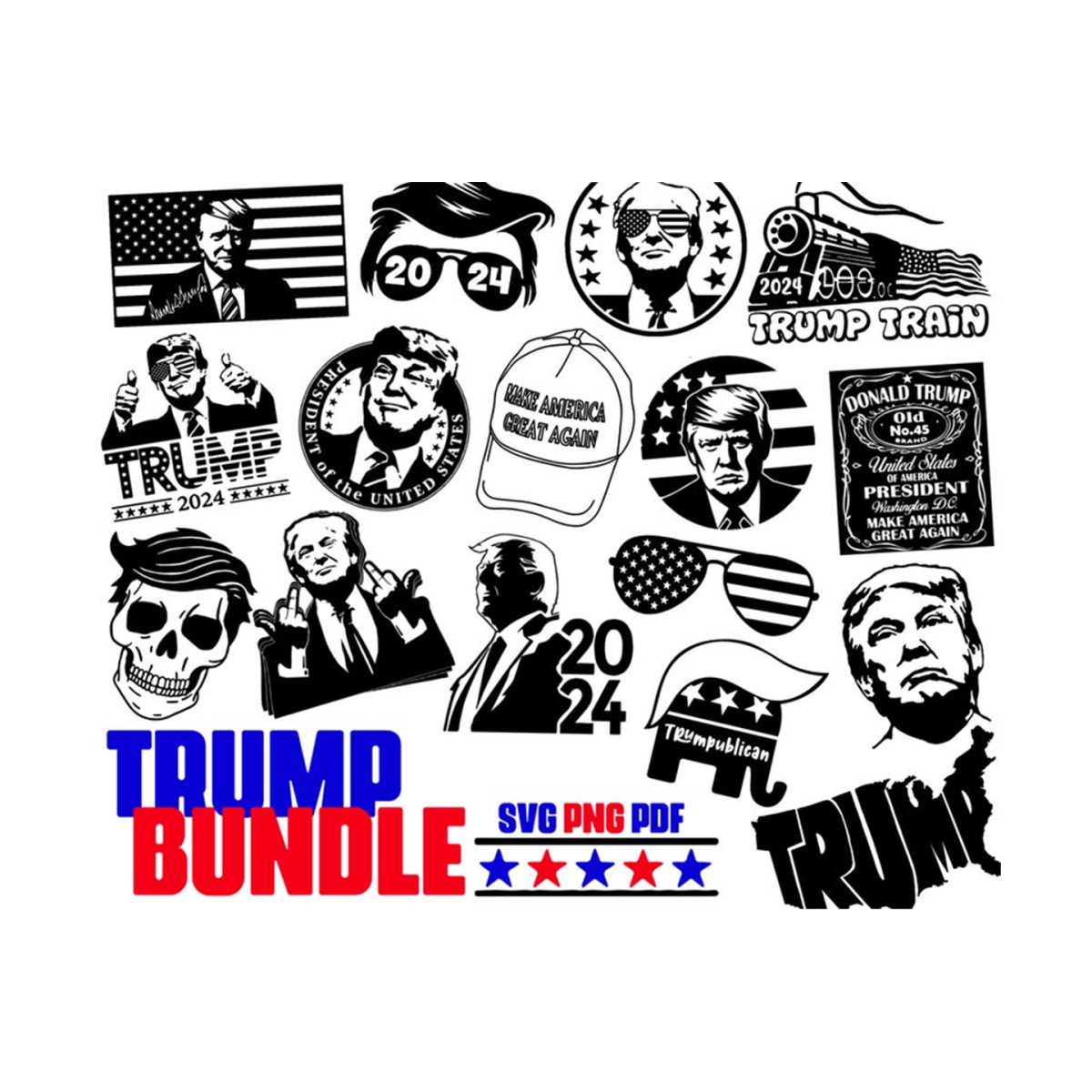 Trump SVG Bundle, Donald Trump, Presidential Election | Inspire Uplift