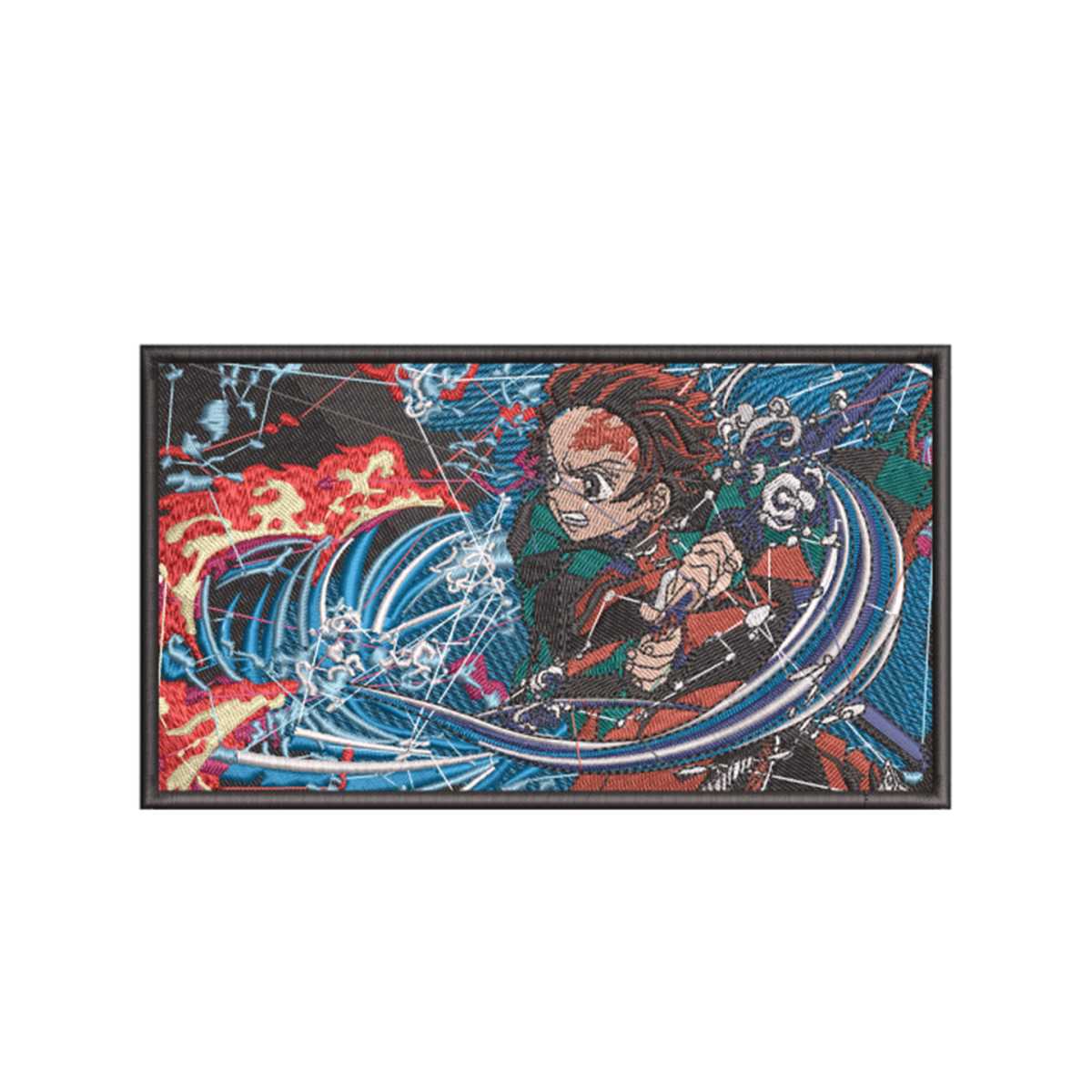 Tanjiro Kamado Fire And Water Box Embroidery Design Anime De | Inspire ...