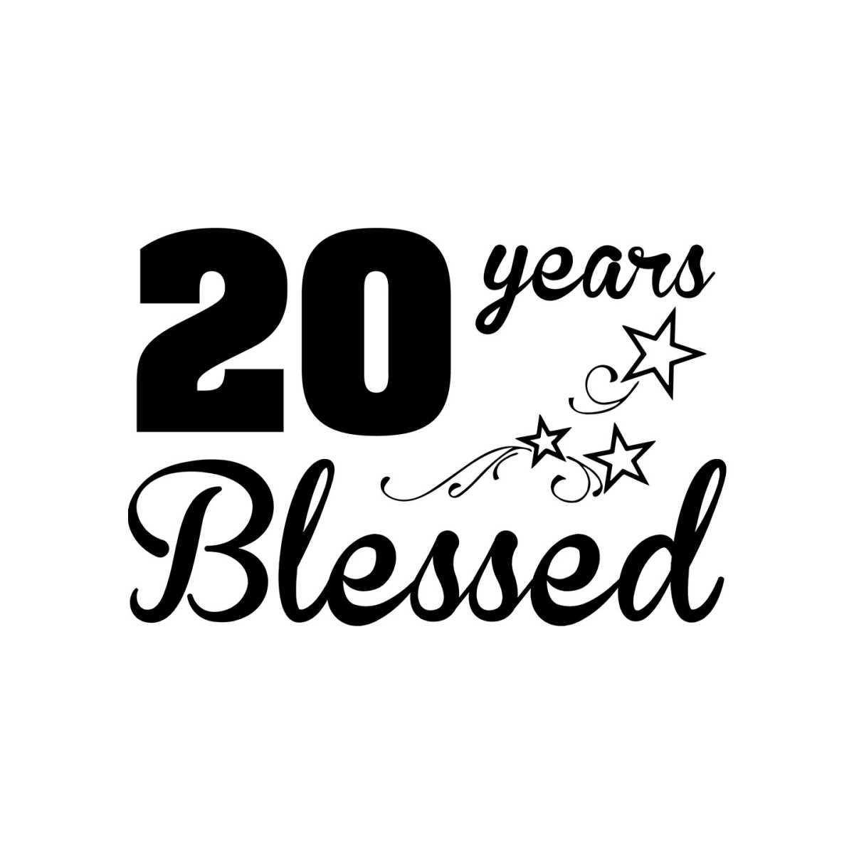 20 Years Blessed Svg, Birthday Svg, 20 Years Svg, Blessed Sv - Inspire ...