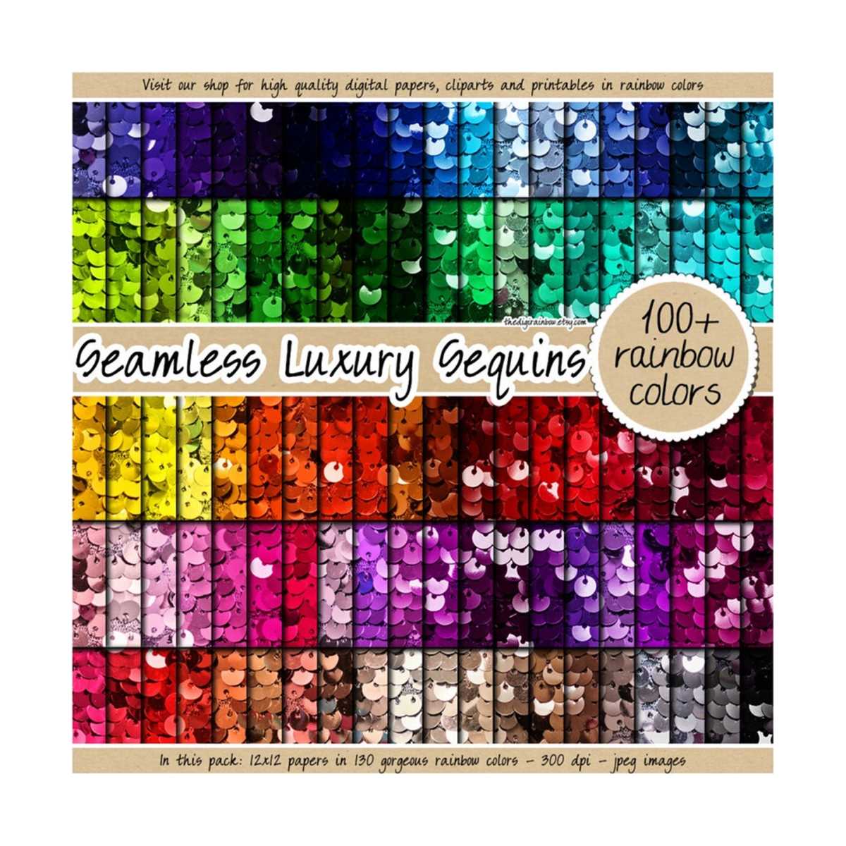 100 Seamless Sequin Digital Paper Sequin Sublimation Design | Inspire ...