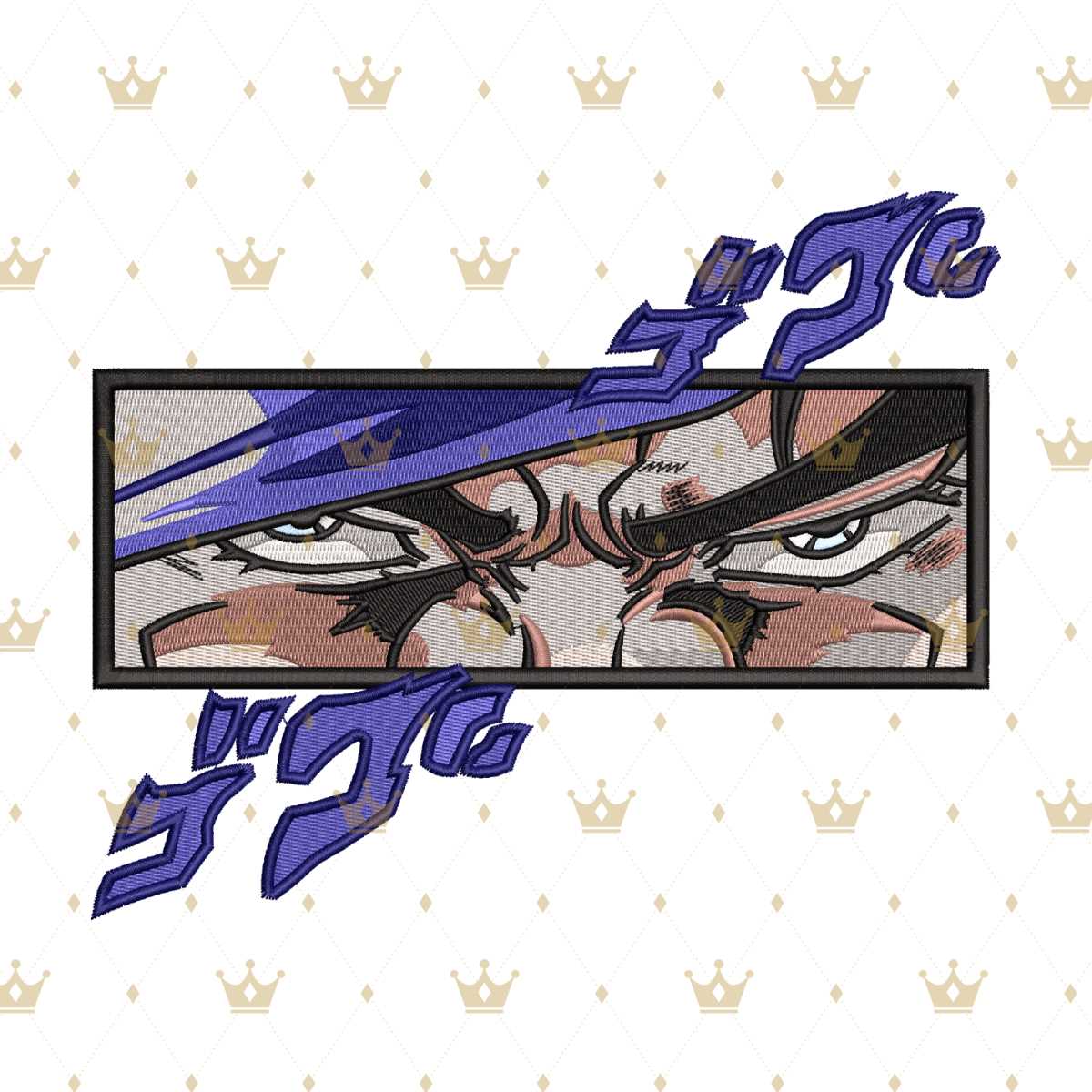 Jotaro Kujo Embroidery Design JoJos Bizarre Anime - Inspire Uplift