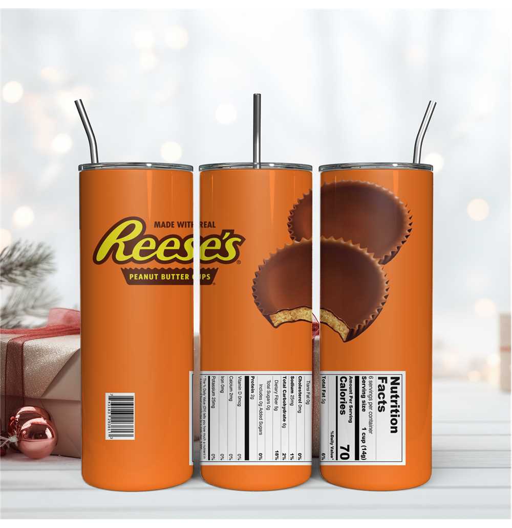 Reeses Cups 20Oz Tumbler Wrap Sublimation Design, 20OZ Tumbl | Inspire ...