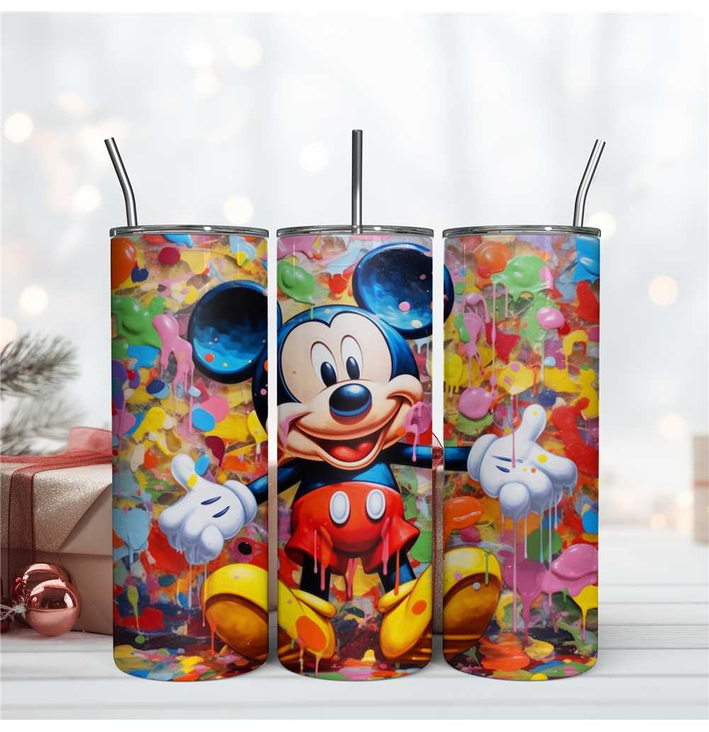 Mickey Mouse Dripping Art Tumbler 20oz Wrap Png File Mickey | Inspire ...