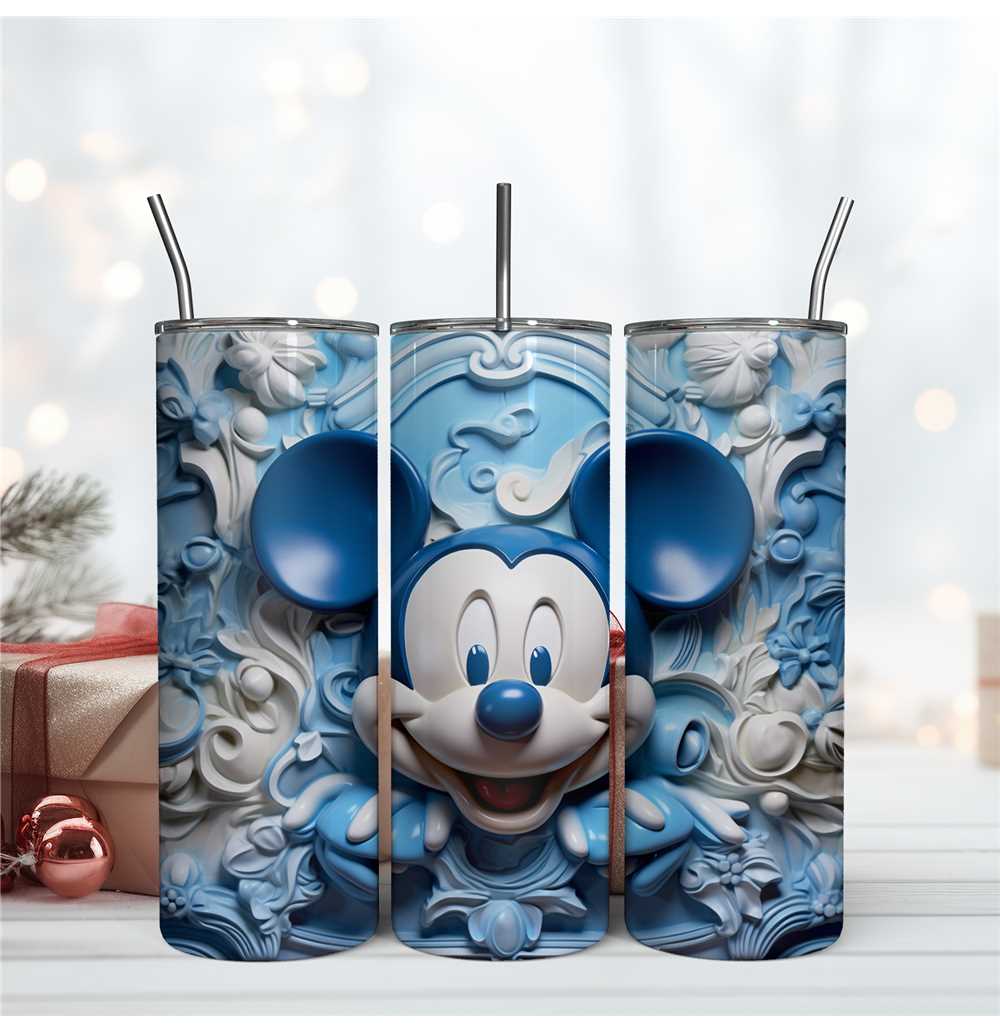3D Mickey Blue Wrap Design, Mickey Mouse Wrap 20oz, Skinny 2 | Inspire ...