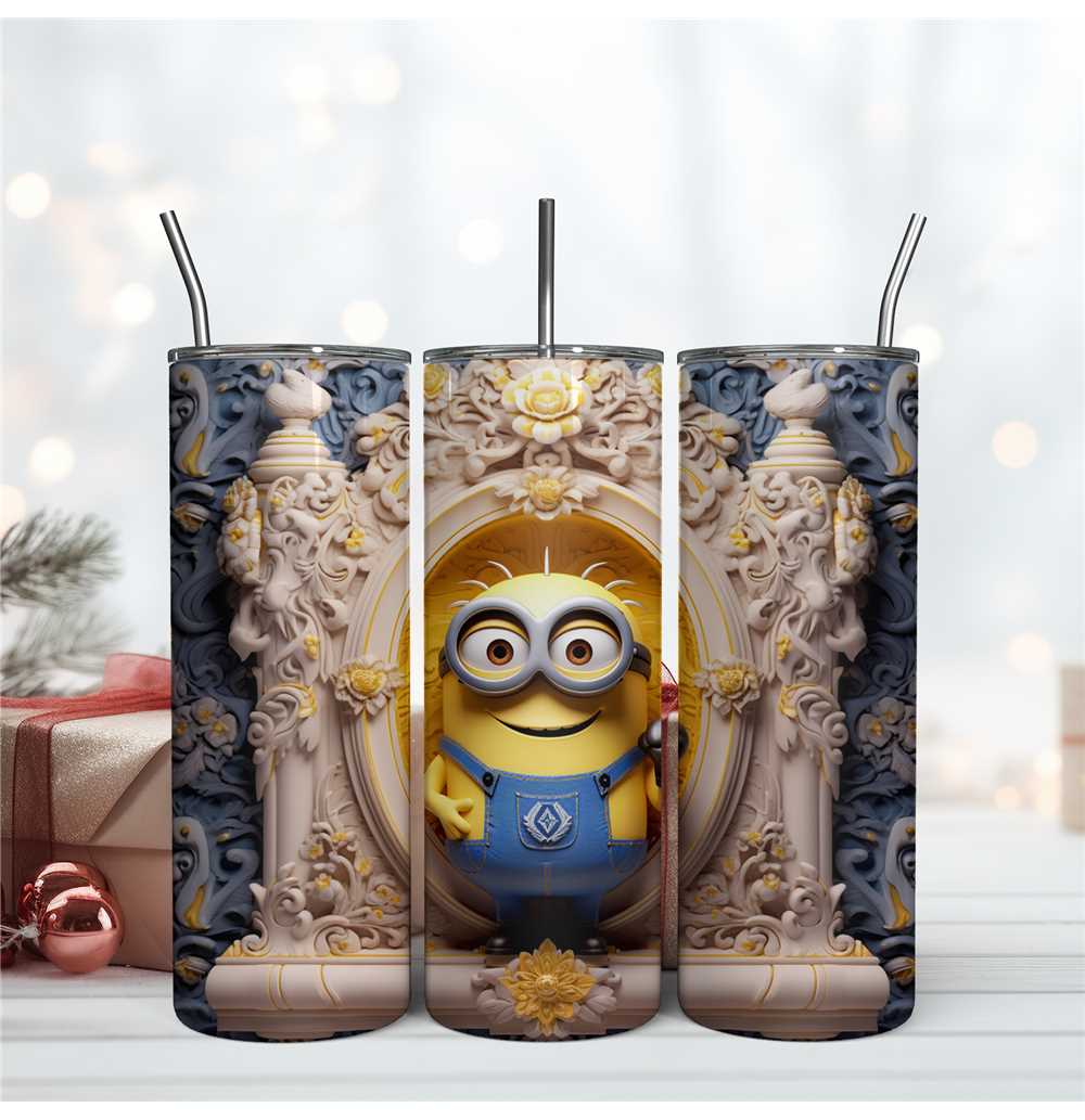 3D Minions Template Design 20oz, Minions Tumbler Wrap, Skinn - Inspire ...