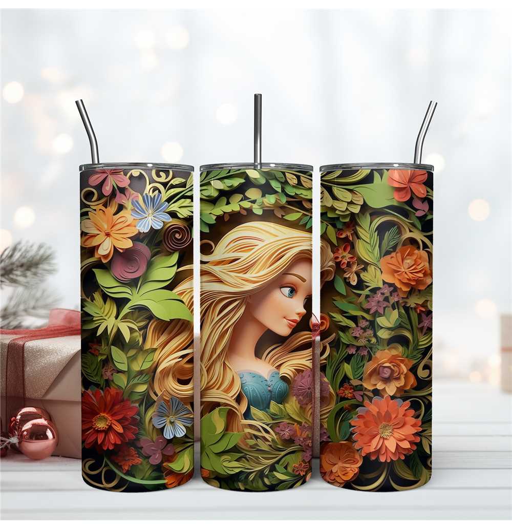 Skinny 20oz Rapunzel Tumbler Digital Download File Png Rapun - Inspire ...