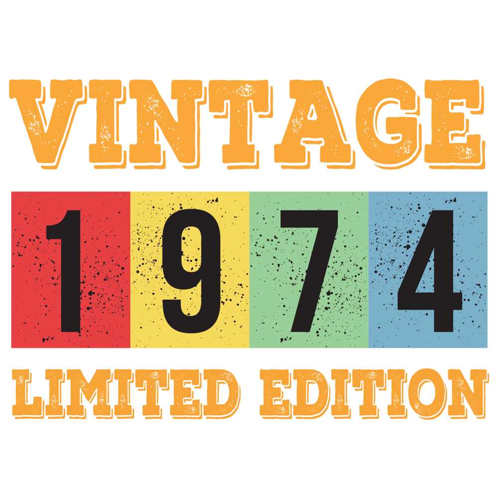 Vintage 1974 Limited Edition Svg, Birthday Svg, 1974 Limited - Inspire ...