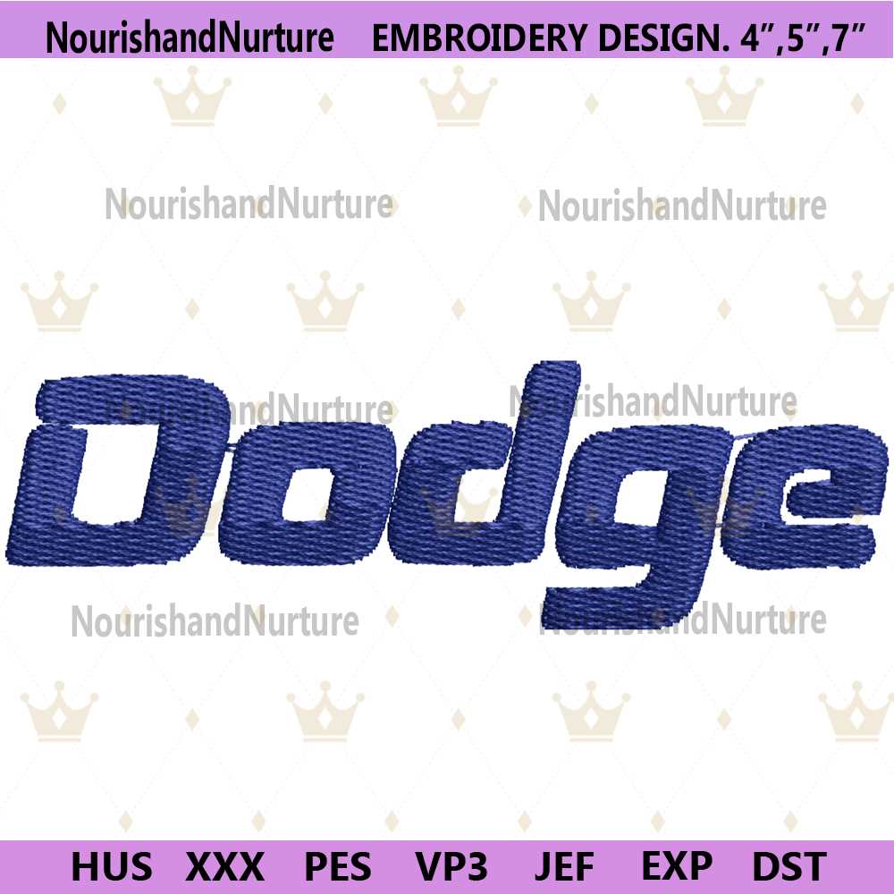 Dodge Blue Logo Car Brand Embroidery Car Brand Logo Embroide | Inspire ...