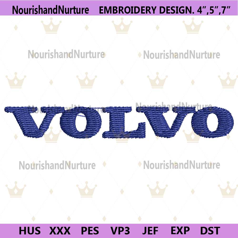 Volvo Logo Car Embroidery Design File Volvo Logo Car Embroid - Inspire ...