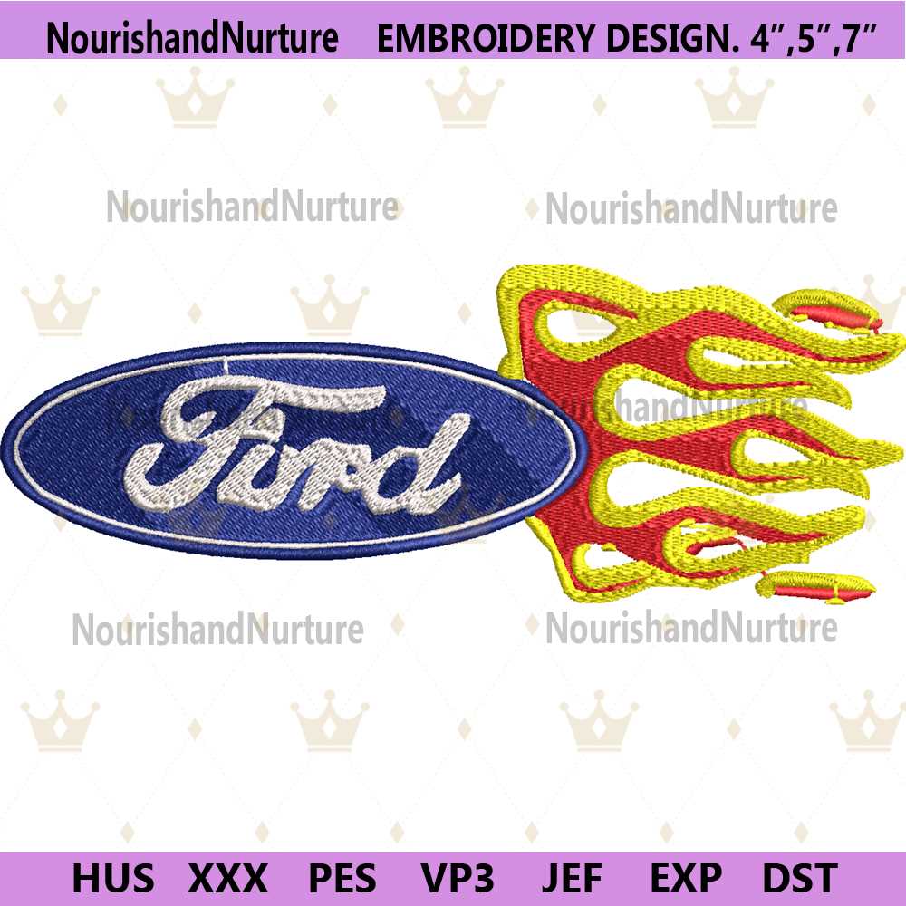 Logo Ford Fire Embroidery Instant Download Logo Car Machine | Inspire ...