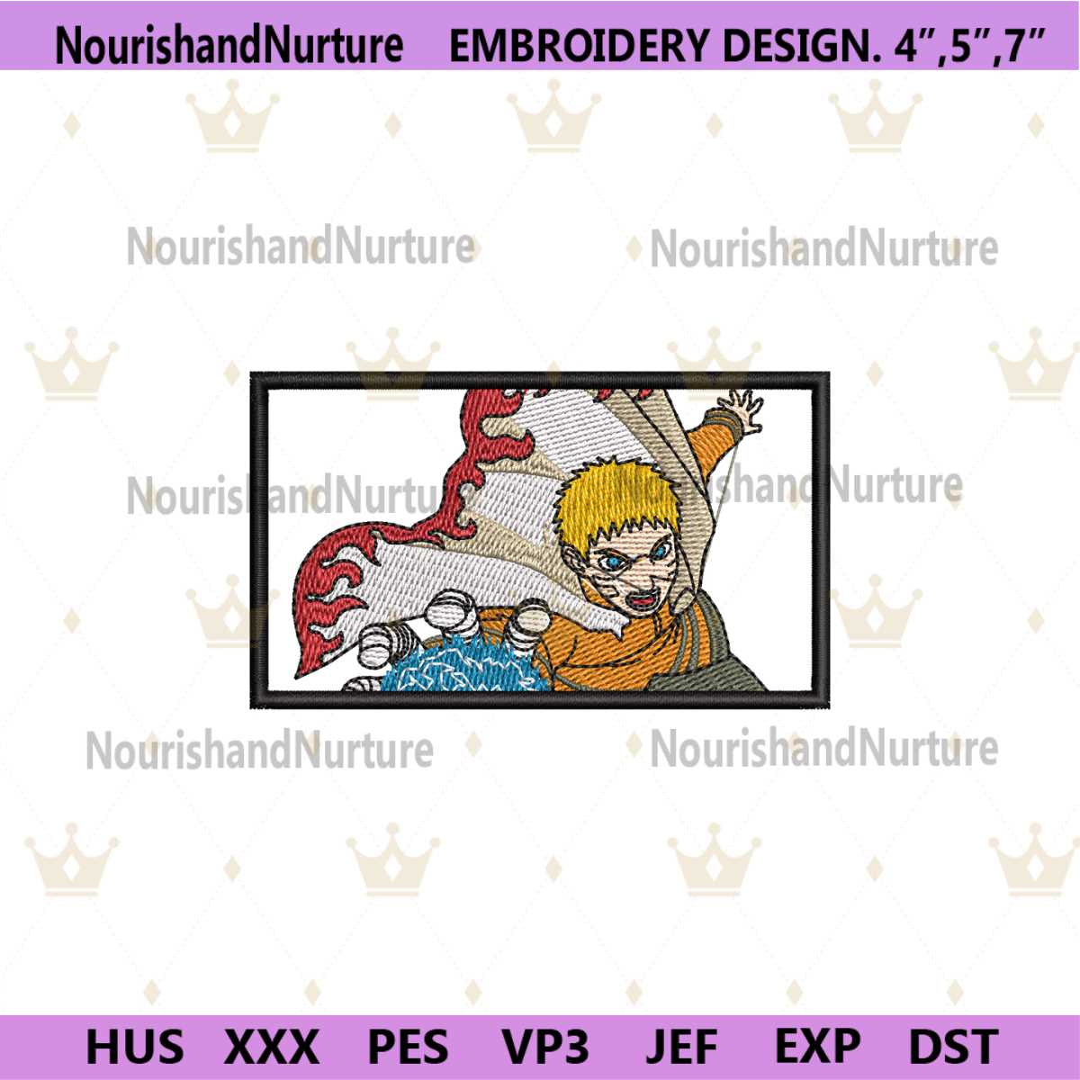 Naruto Hokage Embroidery Design Anime Naruto Embroidery File | Inspire ...