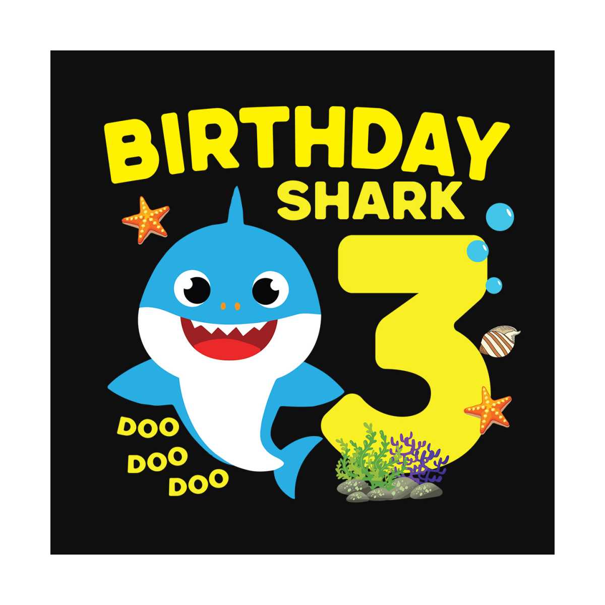 Birthday Baby Shark 3 Years Old Svg, Birthday Svg, Birthday - Inspire ...