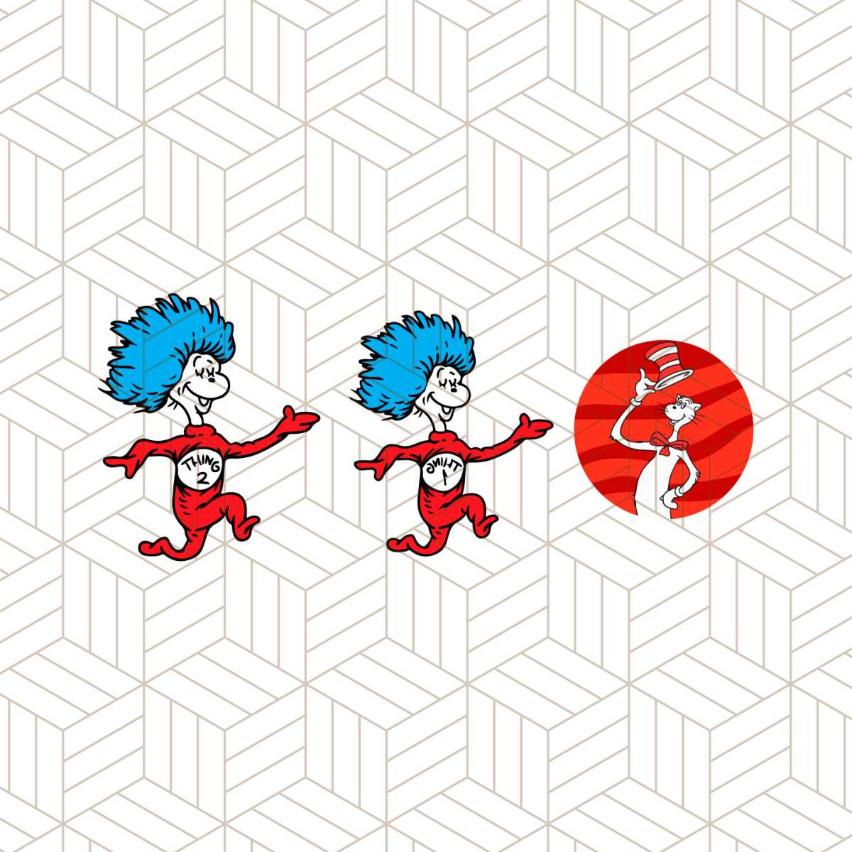 Thing 1 Thing 2 Svg, Trending Svg, Dr Seuss Svg, Dr Seuss 20 - Inspire ...