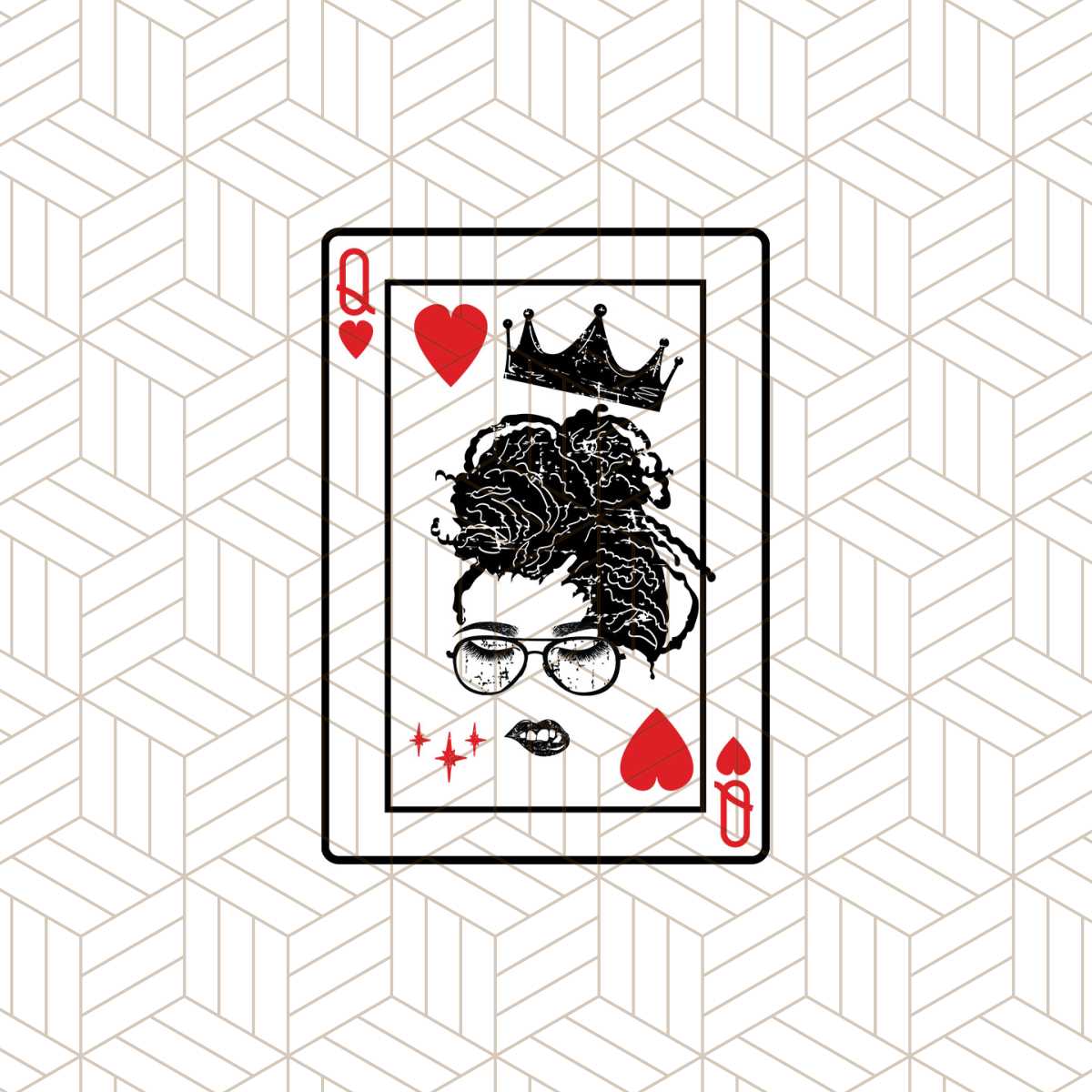 Queen of heart Svg, Heart Svg, Cards Svg, Black Woman svg, M - Inspire ...