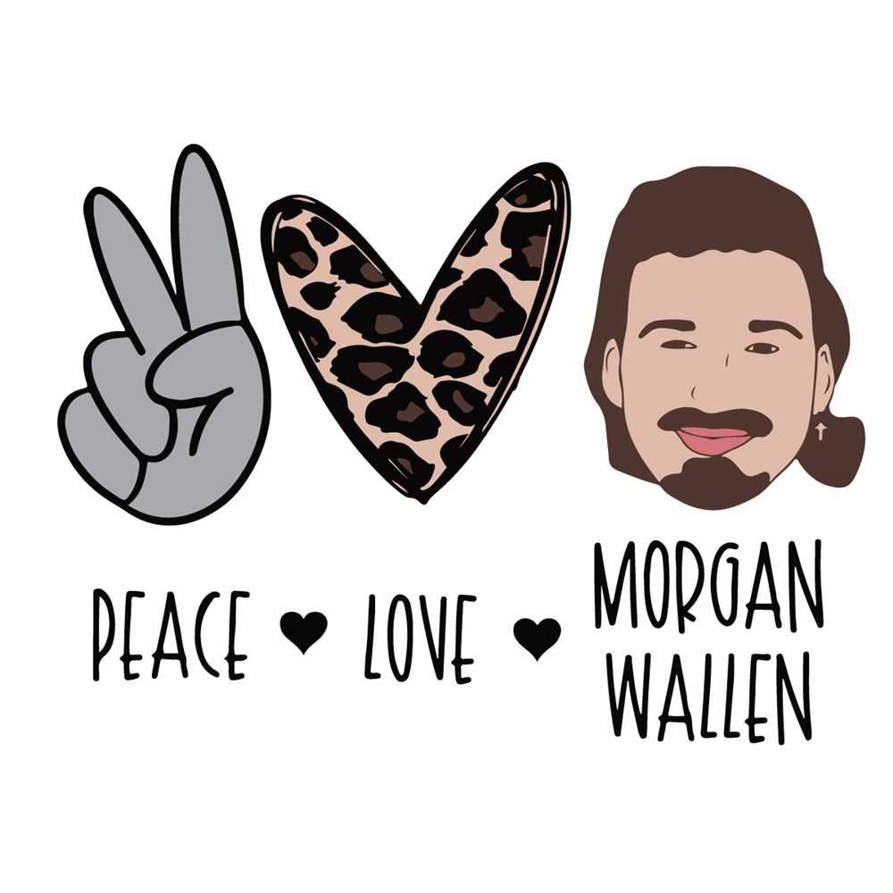 Peace Love Morgan Wallen Cheetah Svg Morgan Wallen Svg | Inspire Uplift