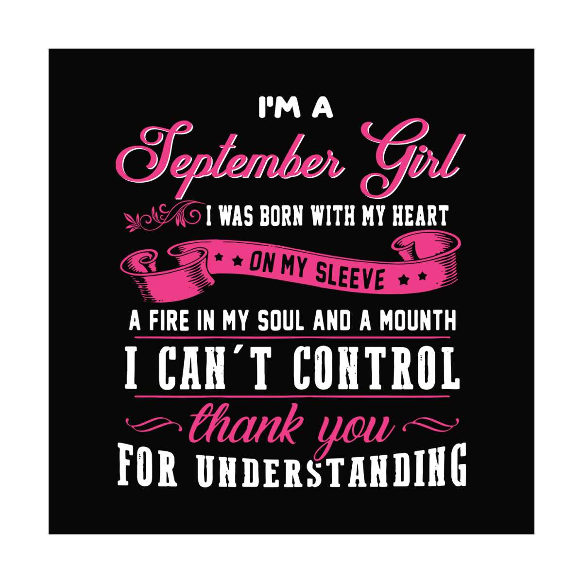 Im A September Girl Quote Svg, Birthday Svg, September Girl | Inspire ...