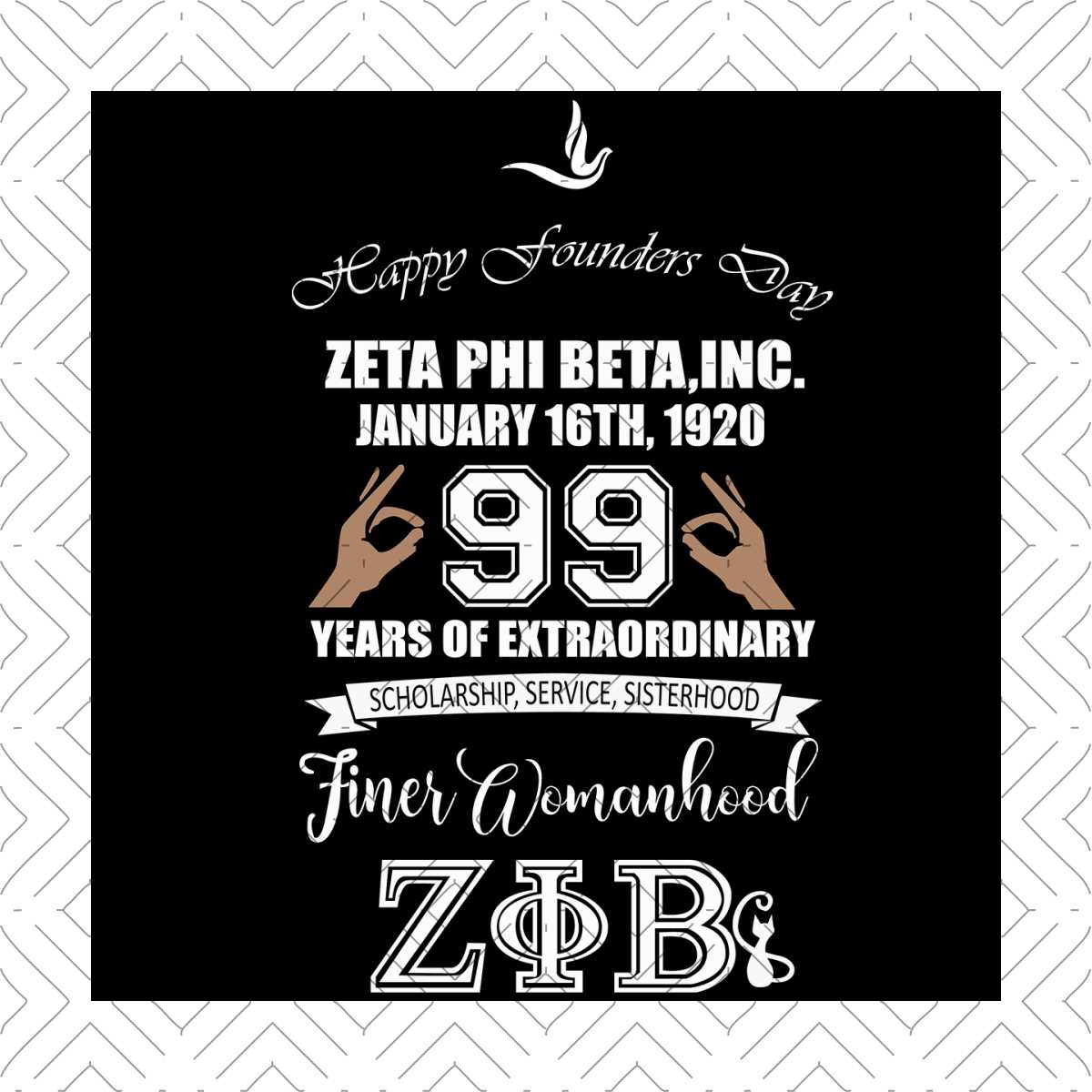 Happy founders day zeta phi beta , zeta svg, 1920 zeta phi b - Inspire ...