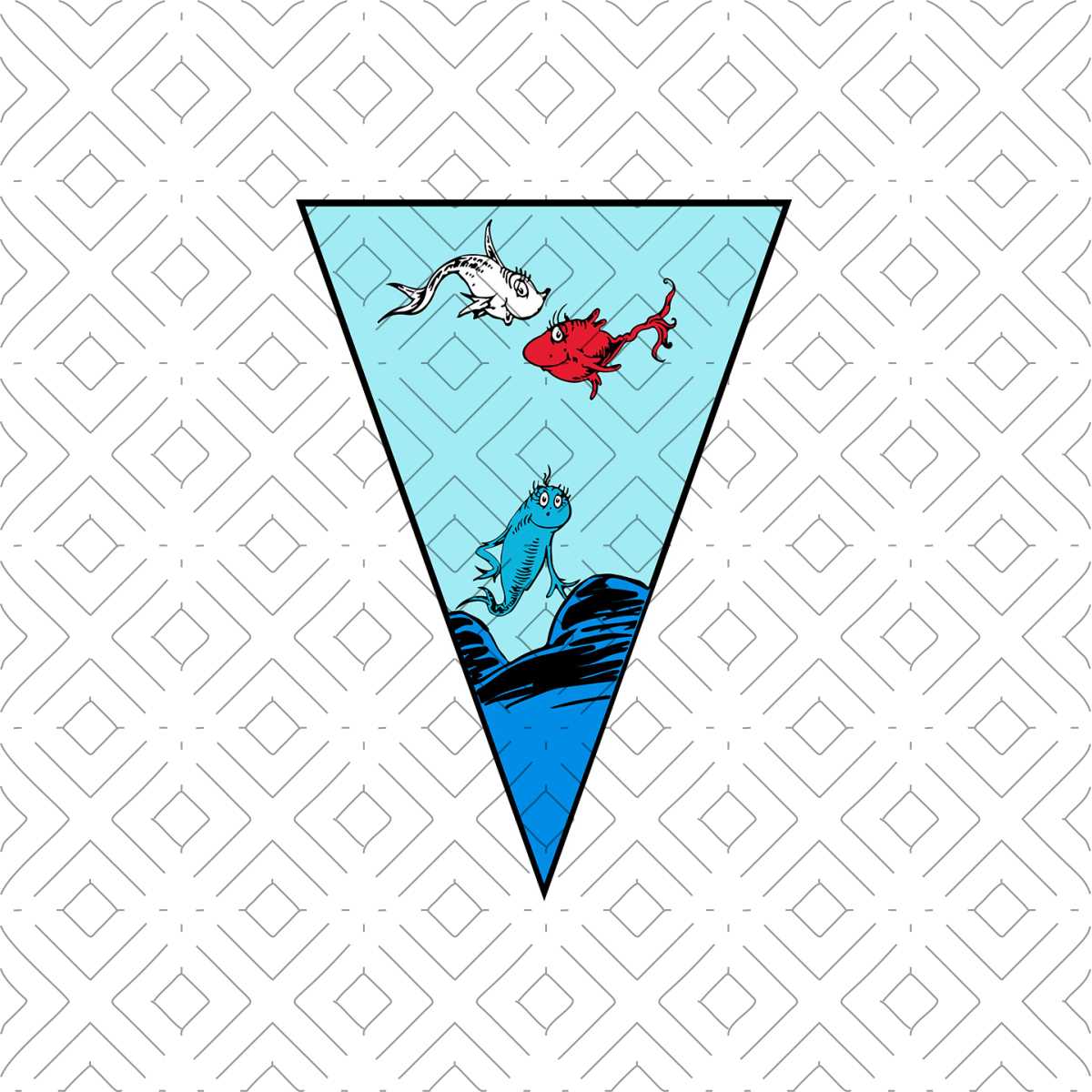 One Fish Two Fish Red Fish Blue Fish Svg, Dr Seuss Svg, Dr S - Inspire ...