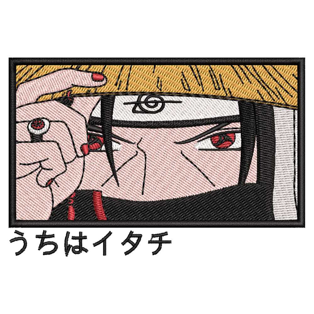 Uchiha Itachi Eyes Embroidery Design Anime Naruto File - Inspire Uplift