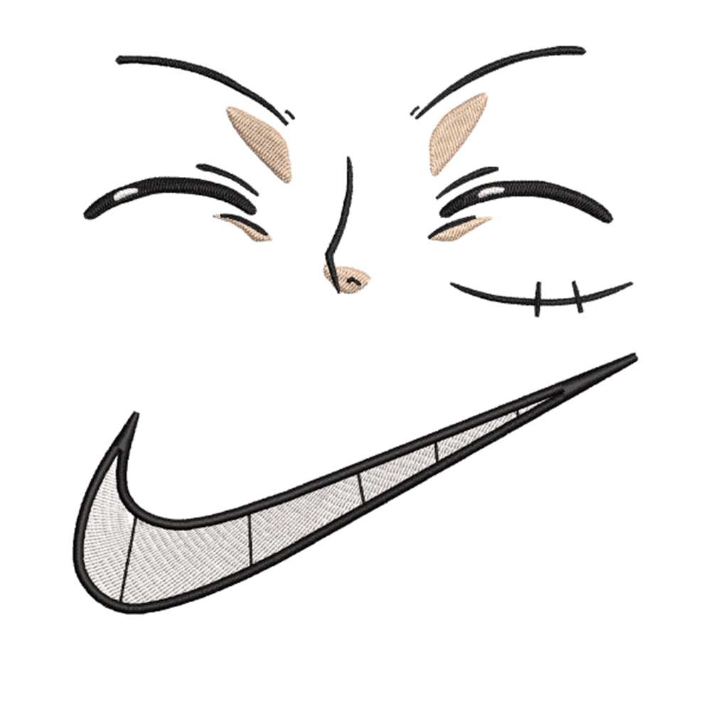 Nike Smile Luffy Face Embroidery Design Download Anime One P | Inspire ...