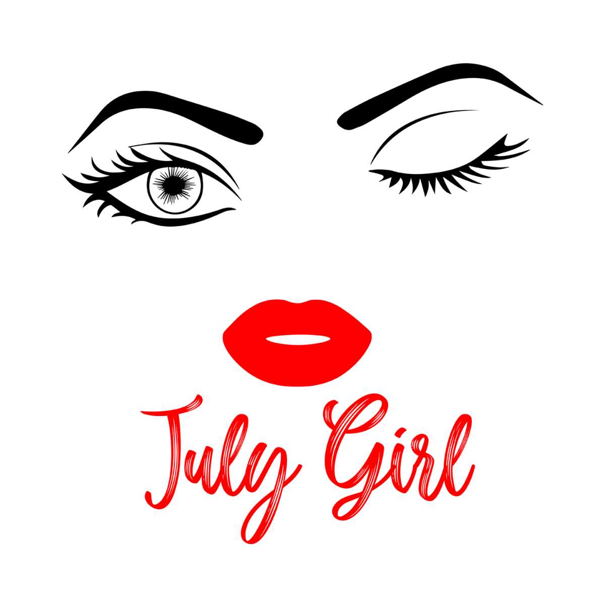 July girl eyes svg,svg,July girl svg,sexy eyes wink svg,birt - Inspire ...