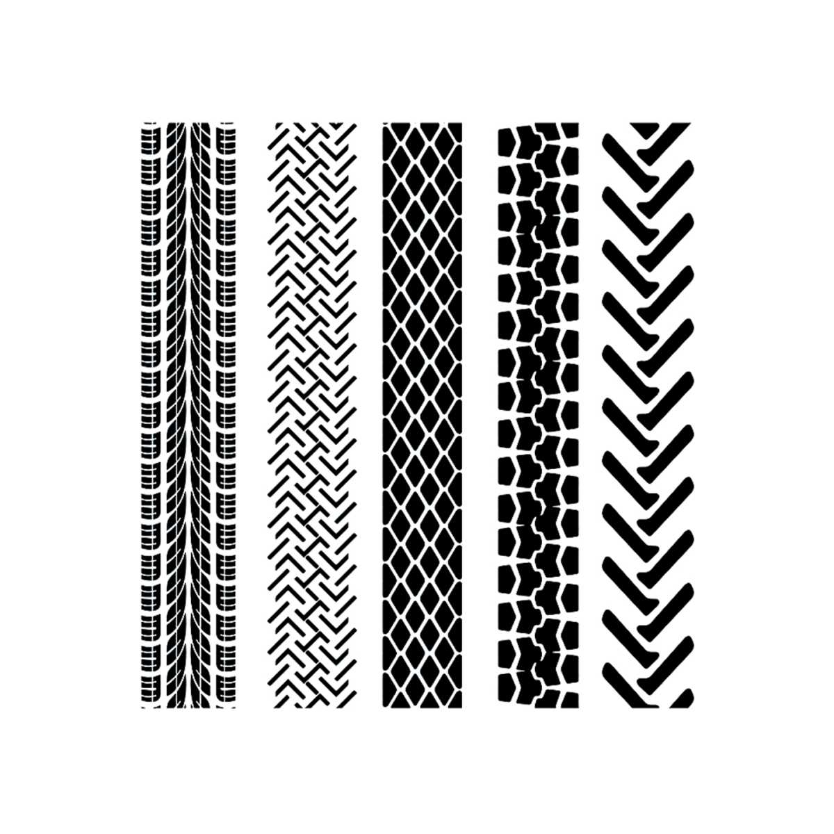 Set Detailed Tire Prints Vector Illustration Svg, Vehicle Sv - Inspire ...