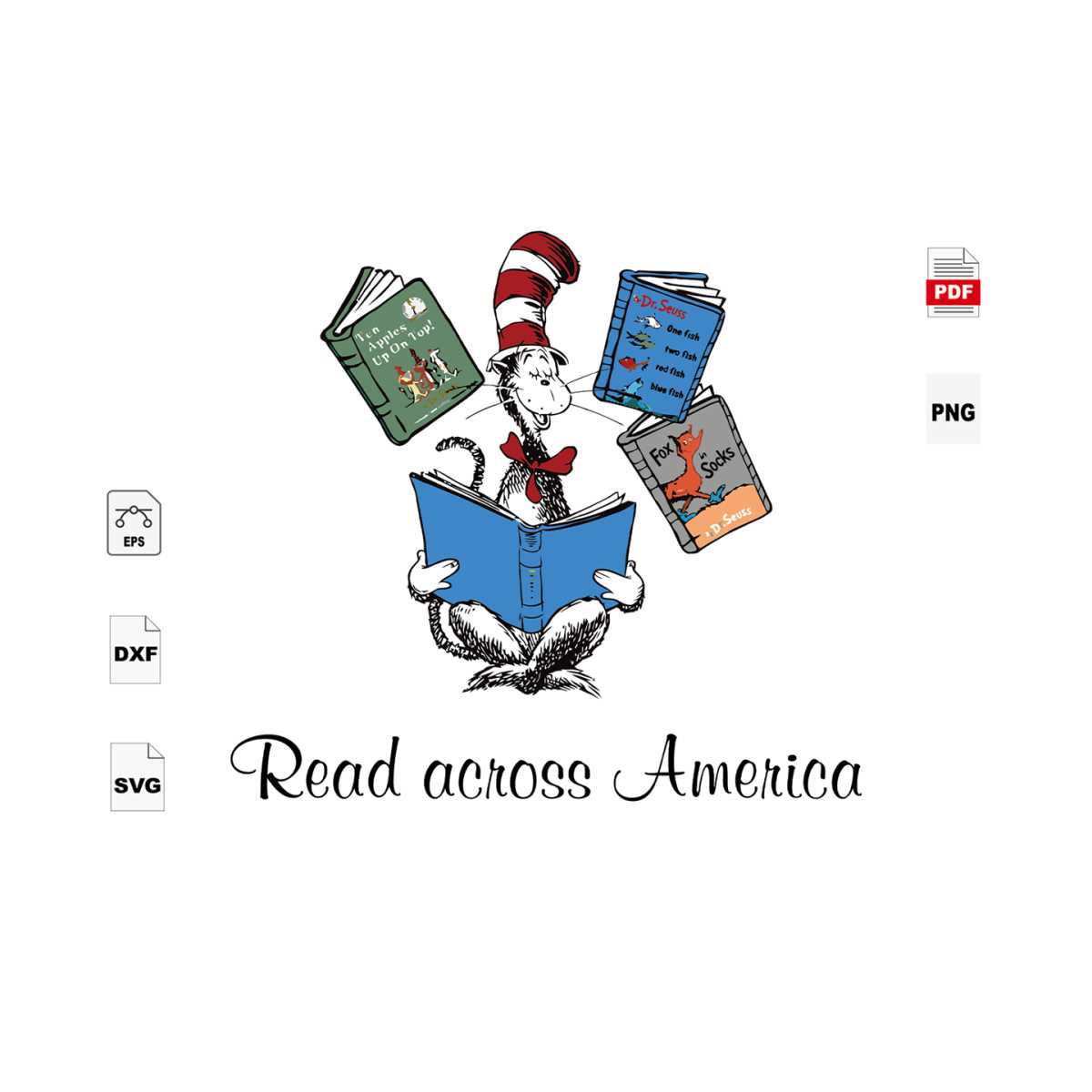 Read Across America, Dr Seuss Svg, Reading Festival, Dr Seus - Inspire ...